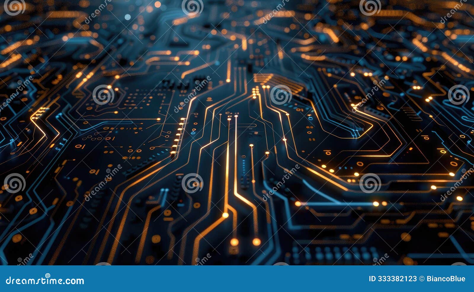 Abstract Picture of Particle in Complex Circuit with Digital Technology ...