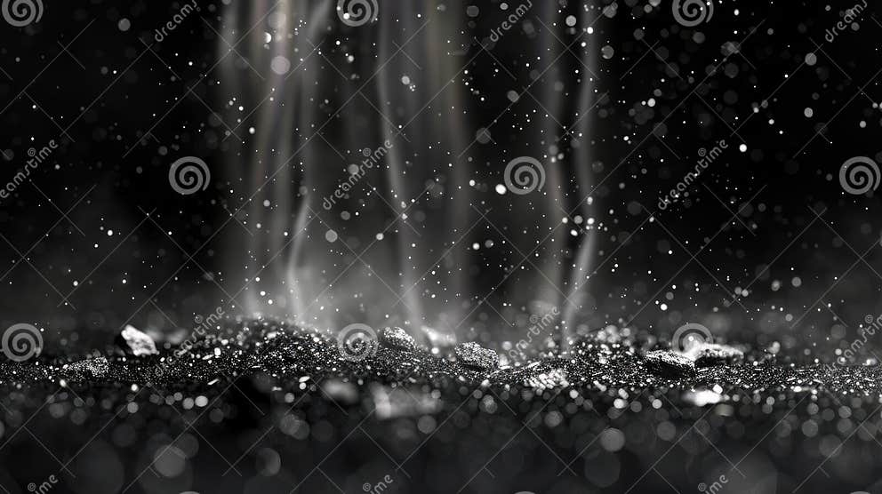 Abstract of Rocks Exploding into Dust Flowing with Wind Blowing Effect ...