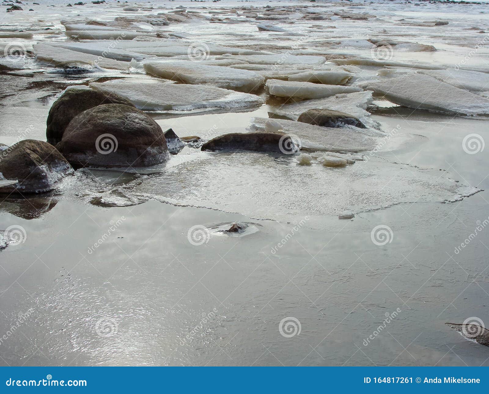 Picture with Stone and Ice Formations Stock Image - Image of frozen ...