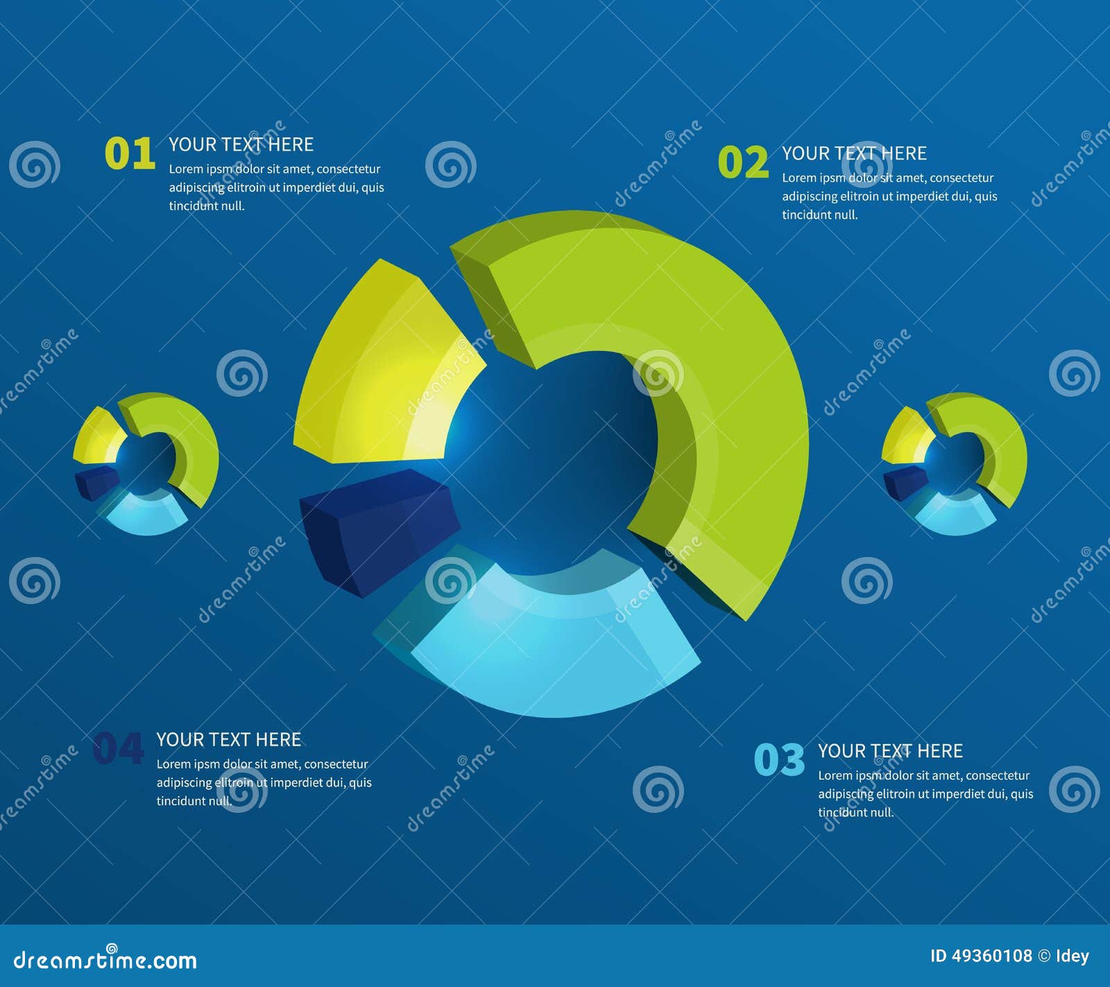 Abstract Pie Chart Graphic for Business Design Stock Vector ...