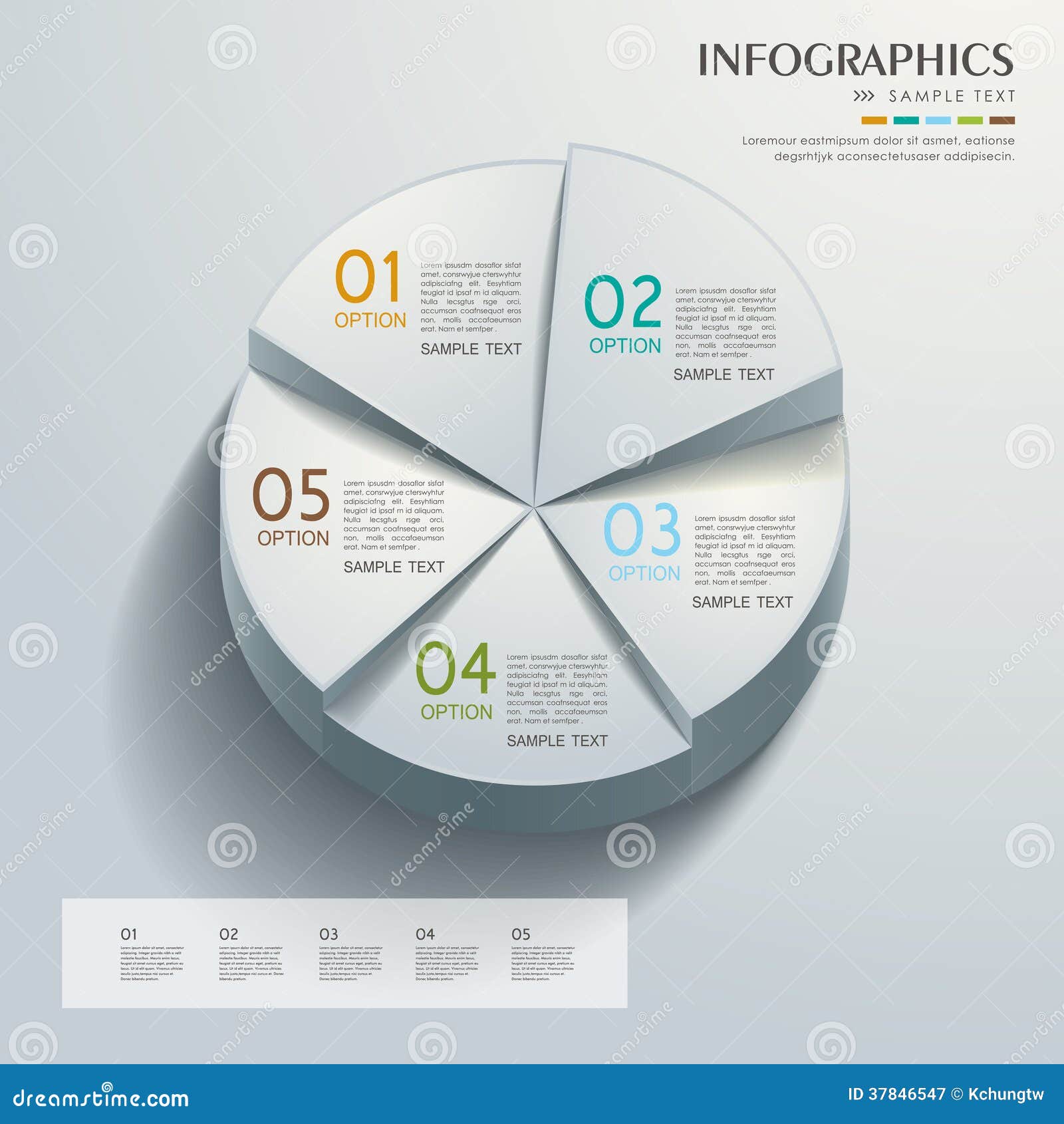 Abstract Pie Chart Infographics Stock Vector - Illustration of concept ...