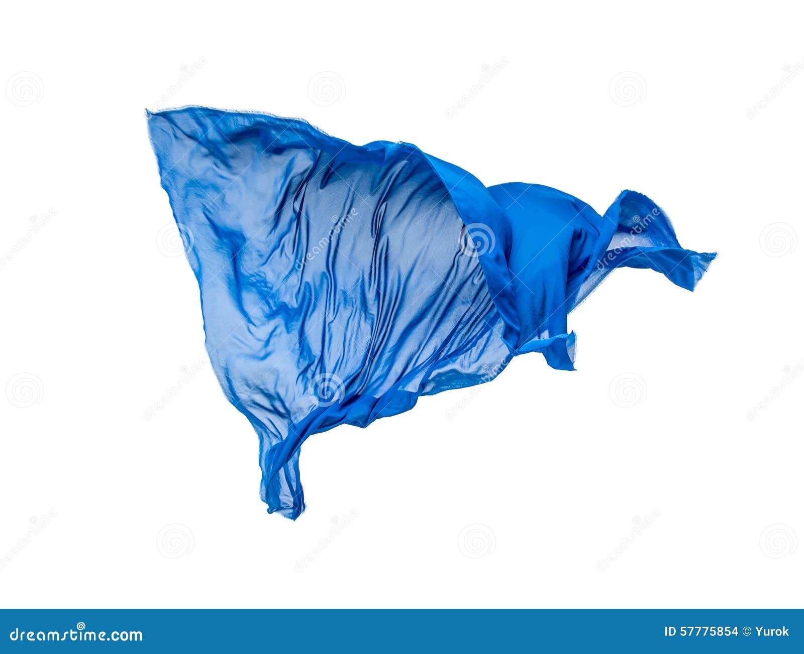 Abstract Piece of Blue Fabric Flying Stock Photo - Image of studio ...