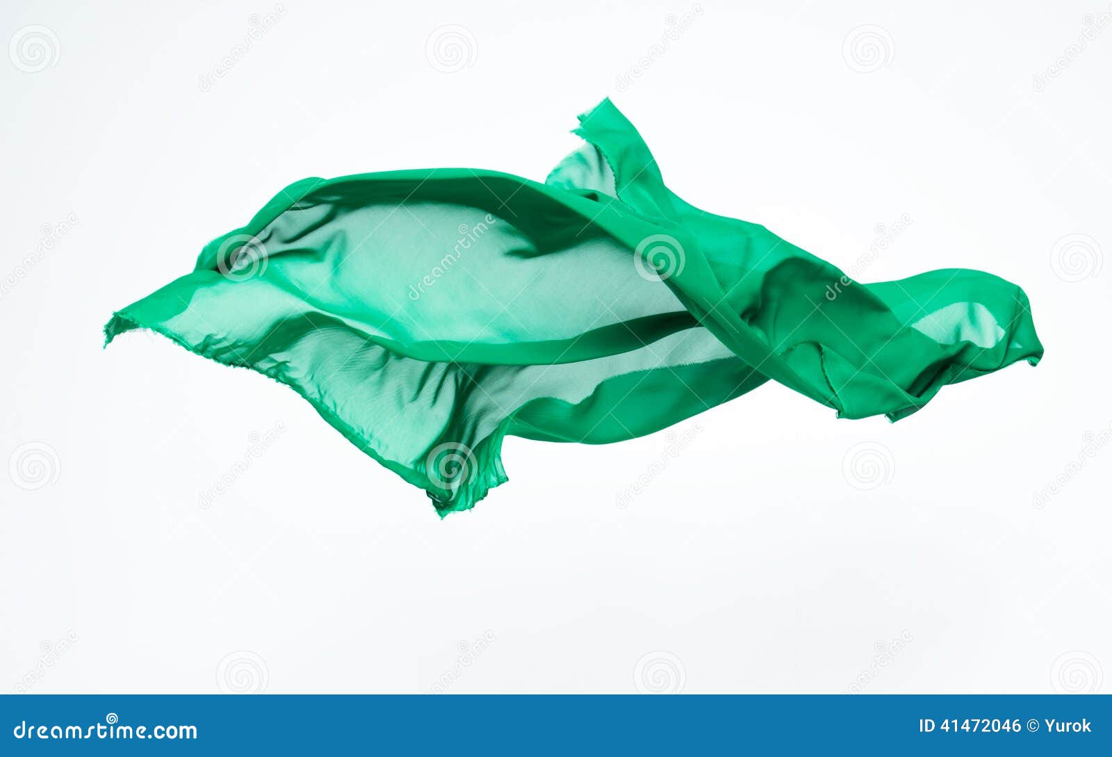 Abstract Piece of Green Fabric Flying Stock Photo - Image of concept ...