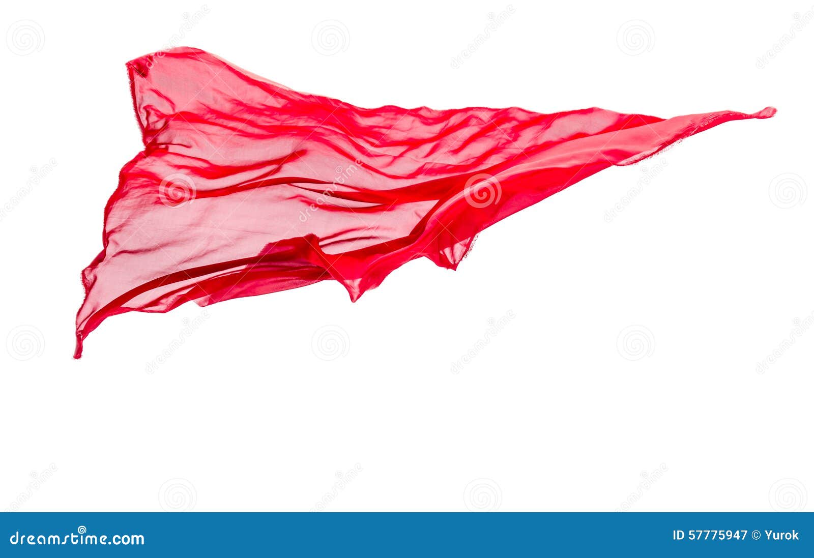 Abstract Piece of Red Fabric Flying Stock Image - Image of form ...