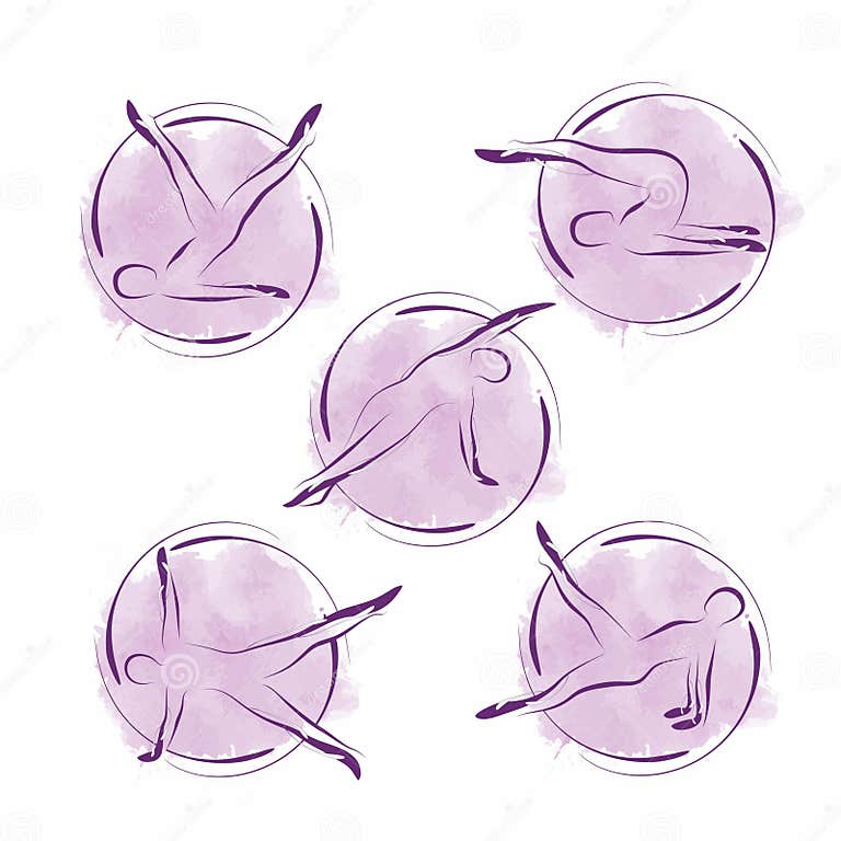 Abstract pilates poses stock vector. Illustration of health - 97814314