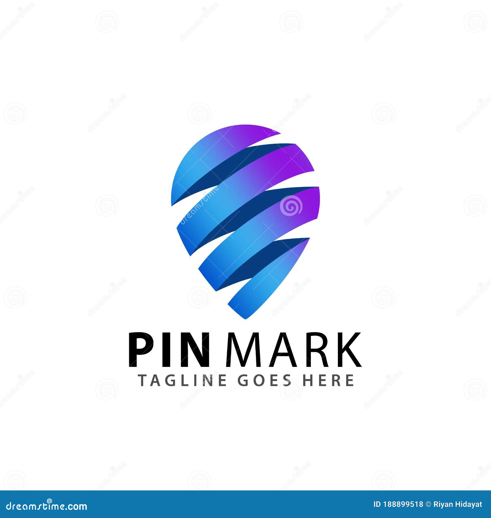 Abstract Pin Mark Navigation Logos Design Vector Illustration Template ...