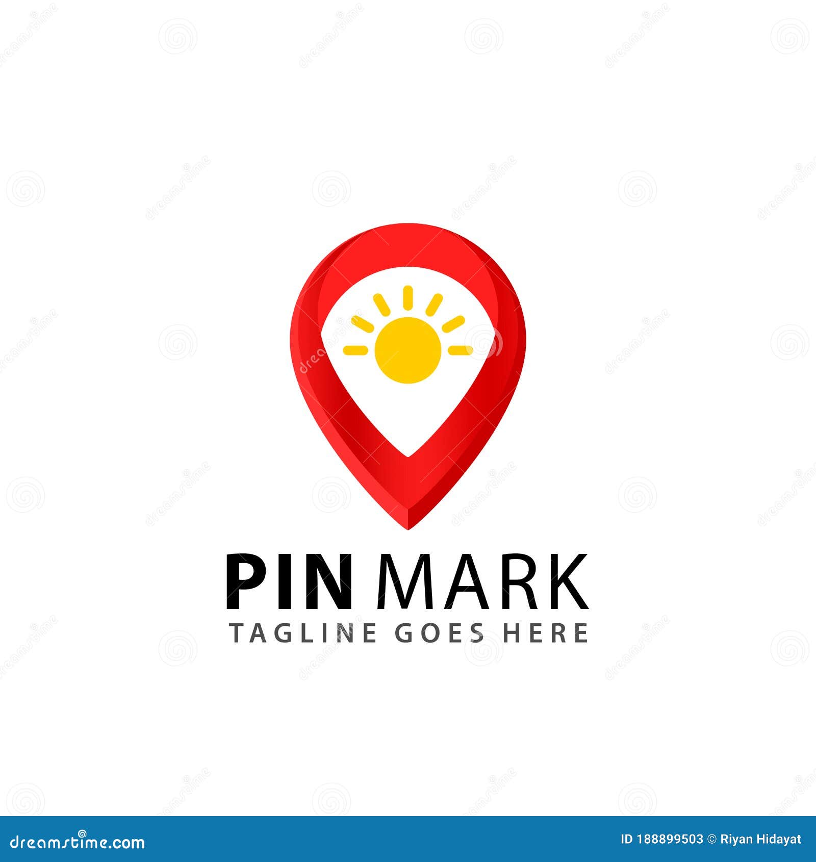 Abstract Pin Mark Think Logos Design Vector Illustration Template Stock ...