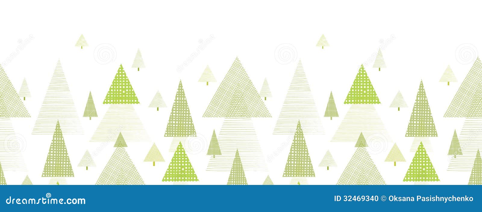 Abstract Pine Tree Forest Horizontal Seamless Stock Vector ...