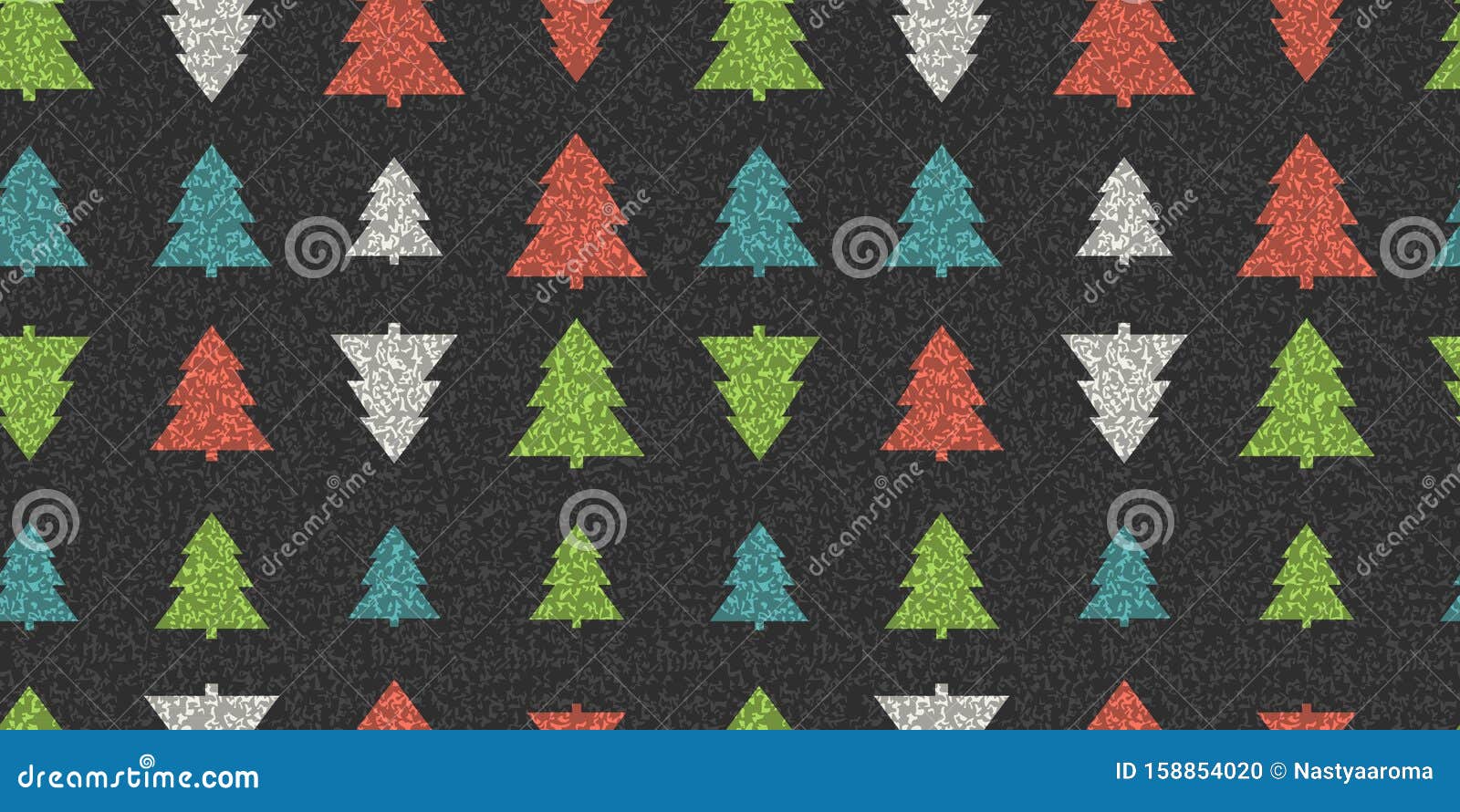 Abstract Pine Tree Forest Seamless Pattern Stock Illustration ...