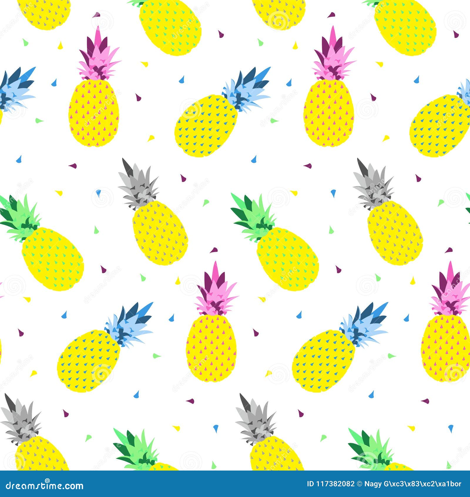 ABSTRACT PINEAPPLE HAND DRAW TEXTURE. SUMMER HOLIDAY FEELING. SEAMLESS ...