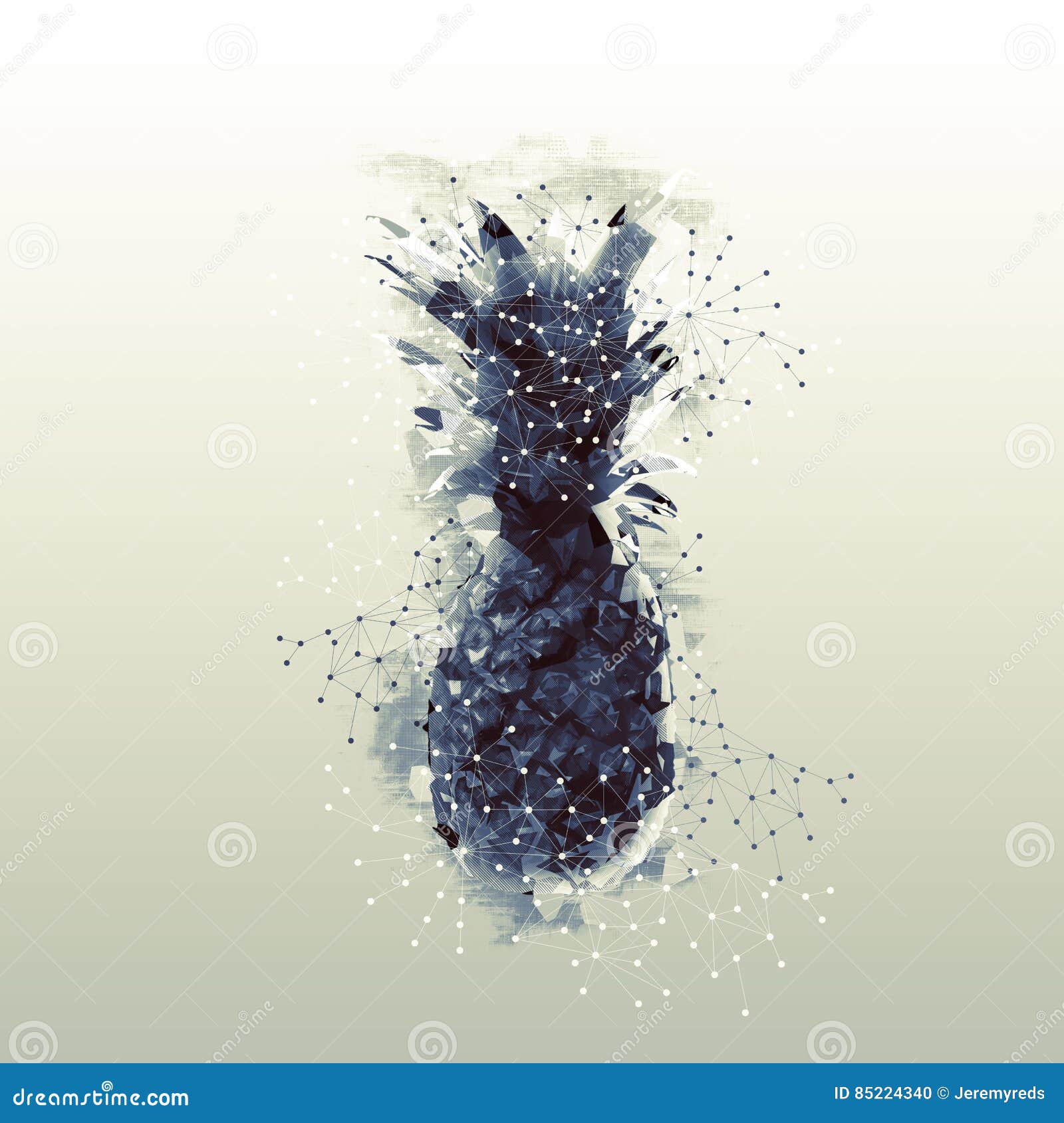 Abstract Pineapple Illustration Stock Illustration - Illustration of ...