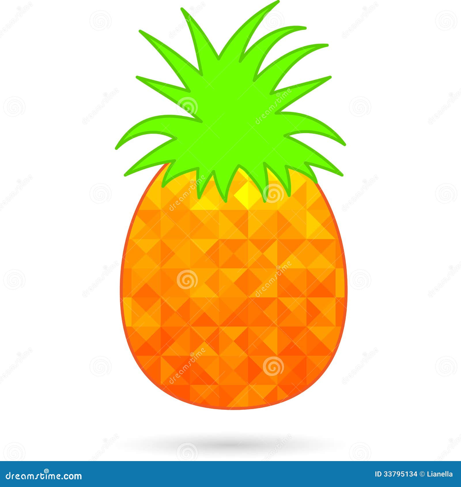Abstract pineapple stock vector. Illustration of season - 33795134