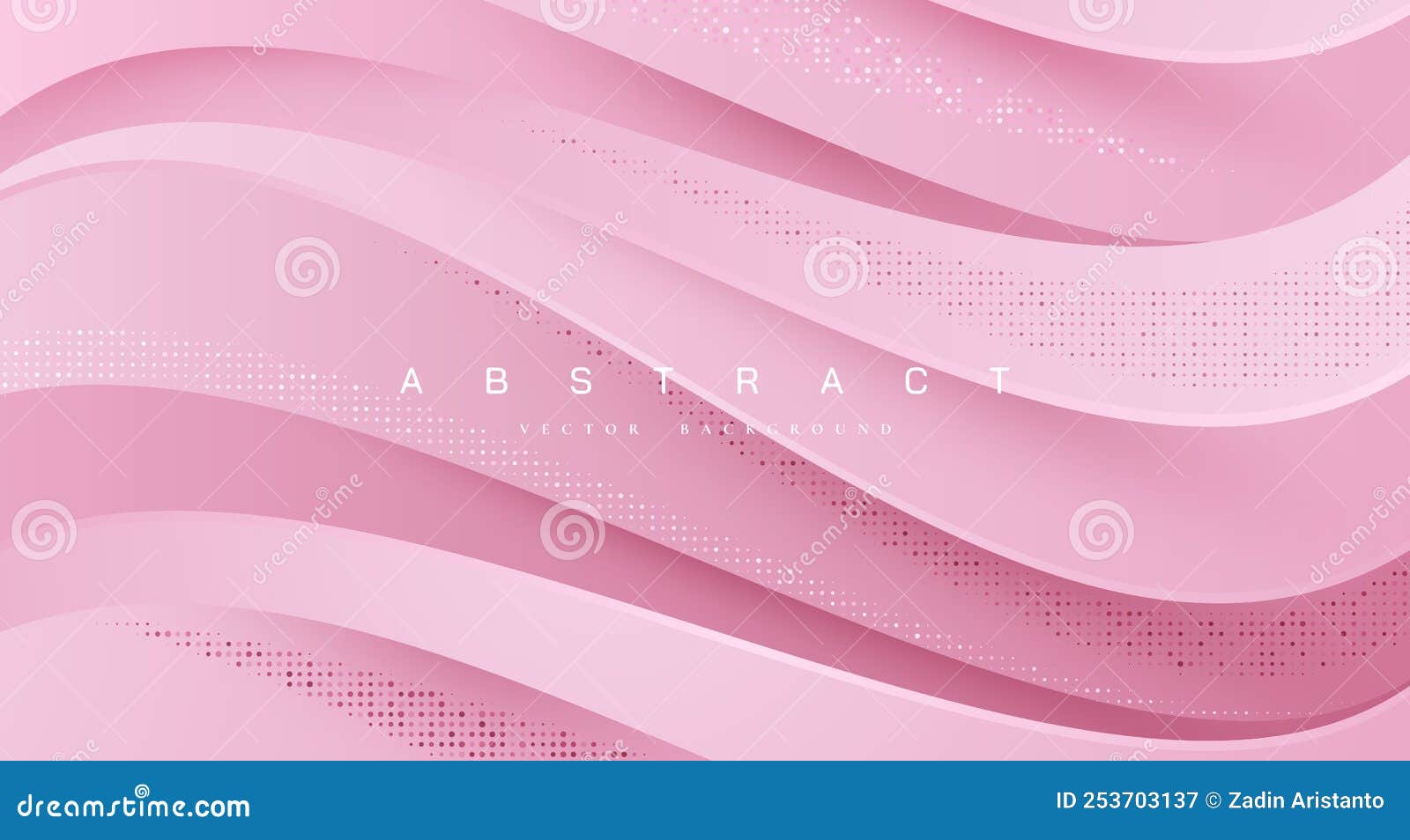 Abstract Pink Background with Wavy Shape. Trendy Abstract Wave ...