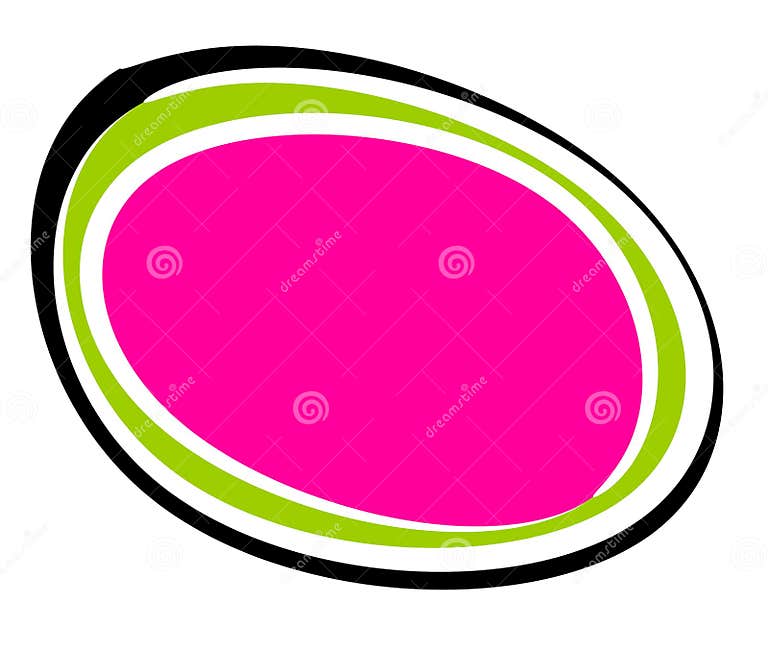 Abstract Pink Black Oval Logo Stock Illustration - Illustration of ...