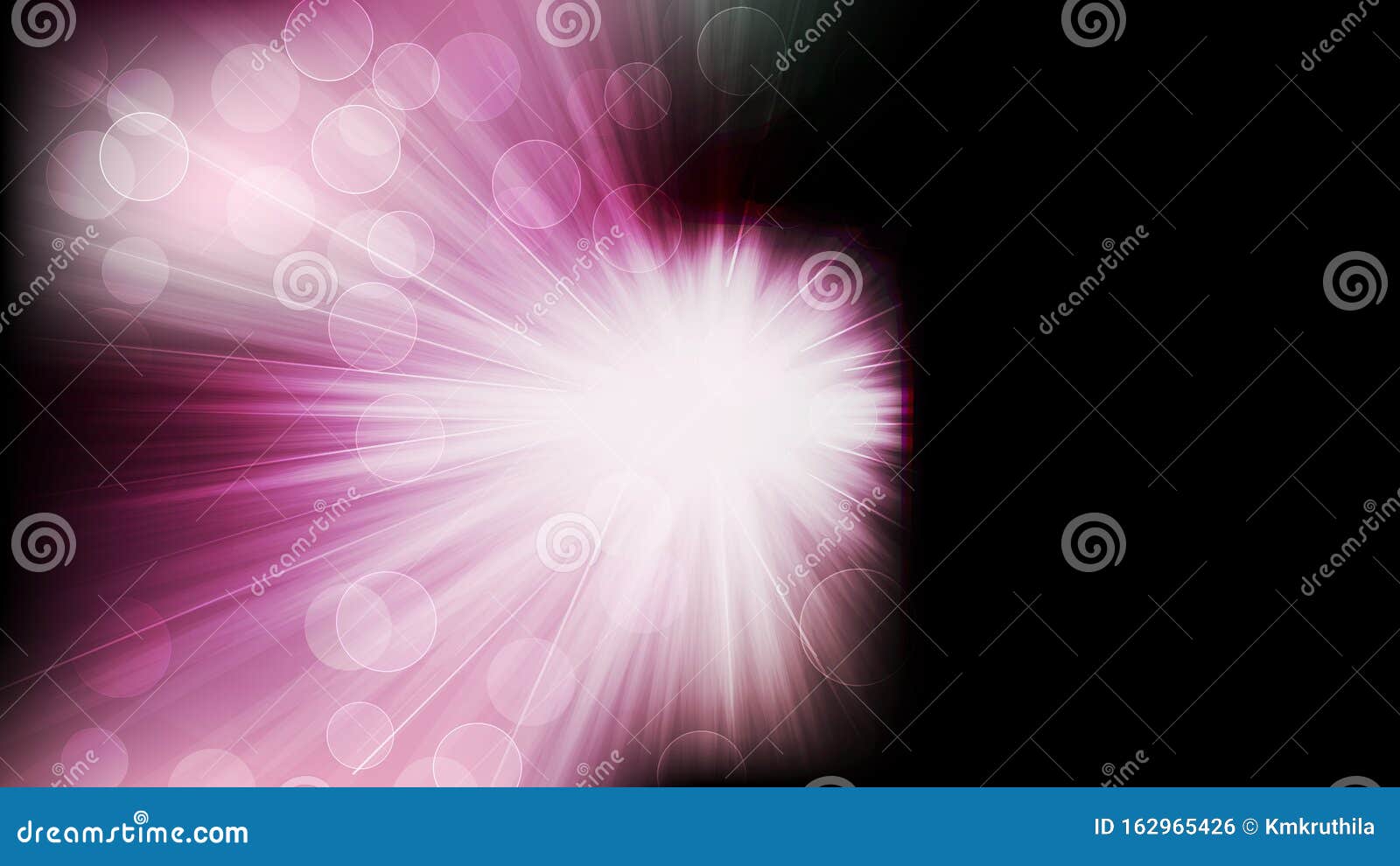 Abstract Pink Black and White Rays Lights Bokeh Background Vector Art ...