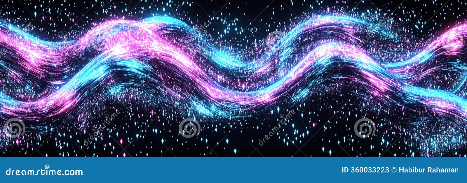 Abstract Pink Blue Glowing Waves Digital Art Background Design Neon ...