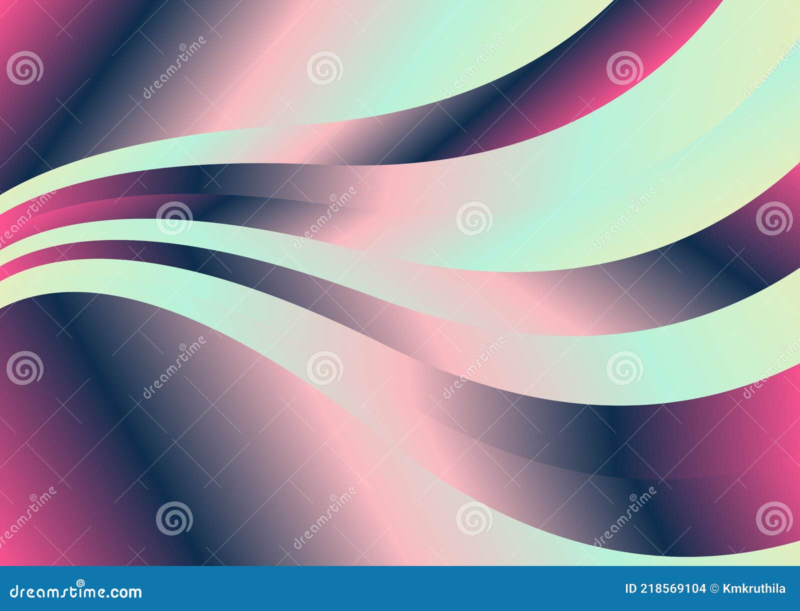 Abstract Pink and Blue Gradient Wave Background Stock Vector ...
