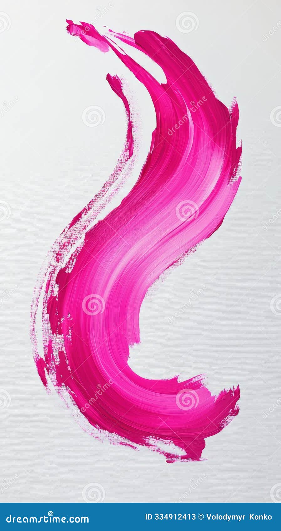 Abstract Pink Brushstroke on White Background, Modern Art Concept Stock ...