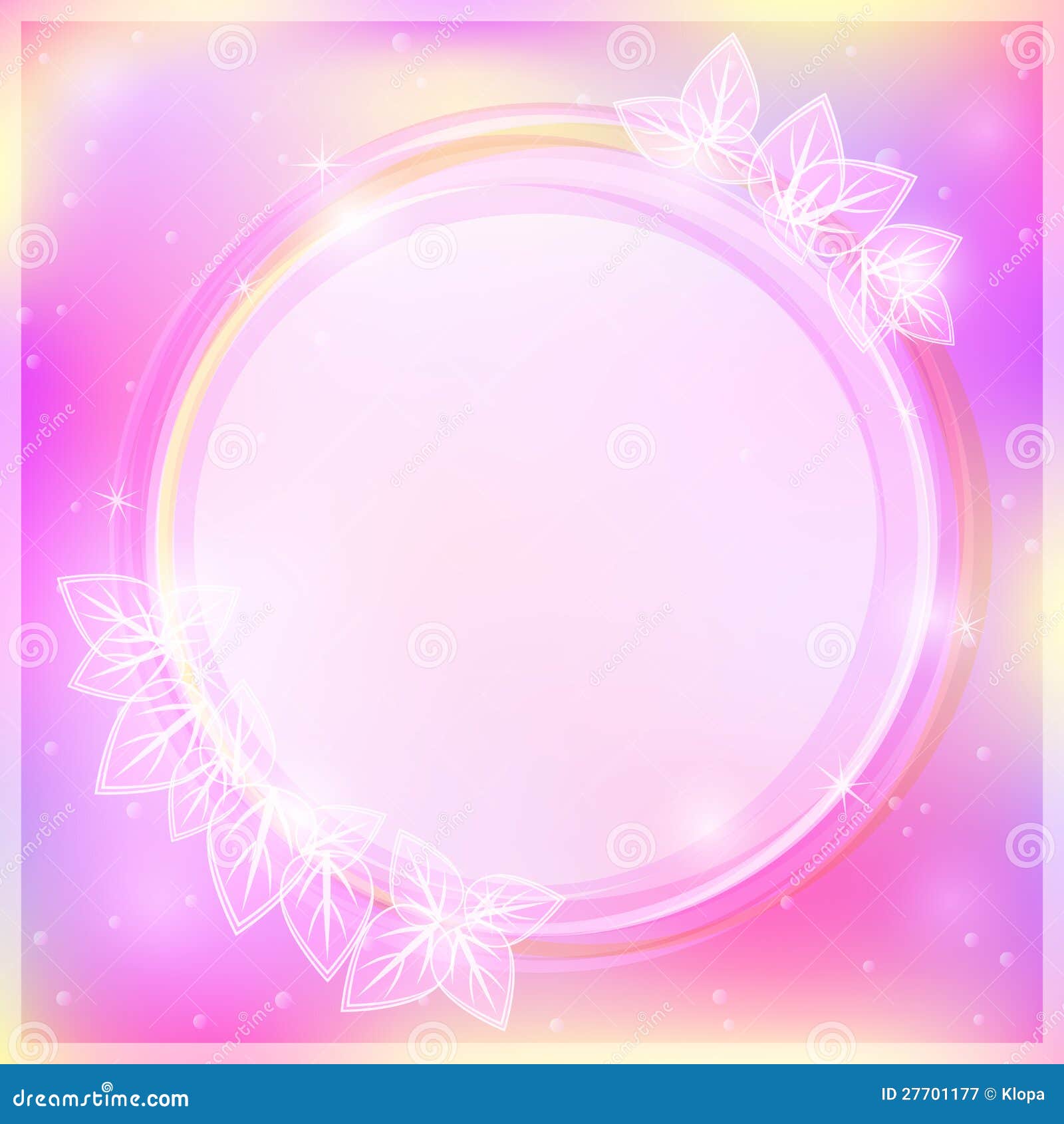 Abstract Pink Card with Round Label Stock Illustration - Illustration ...