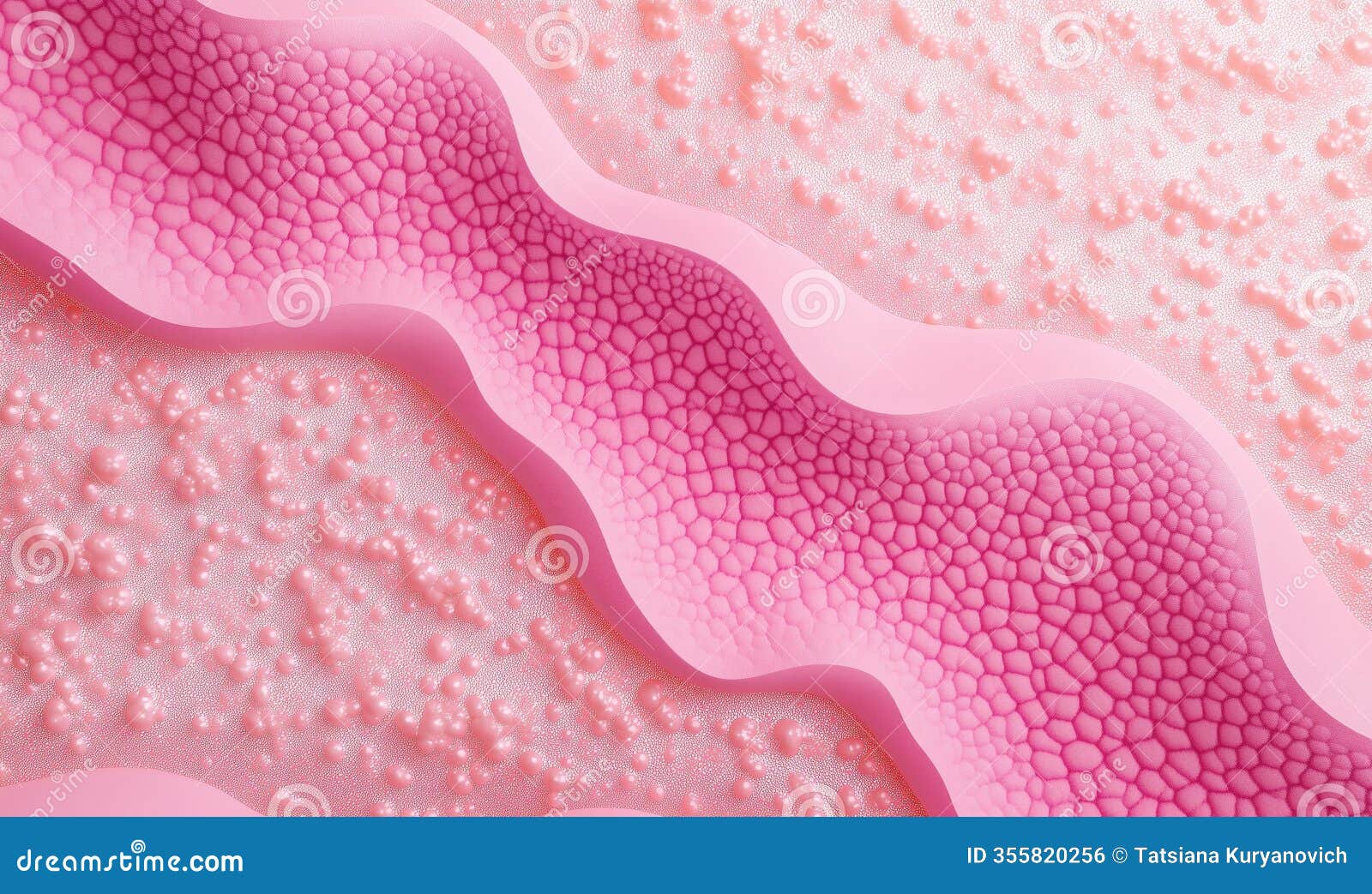 Abstract Pink Cellular Structure with Wavy Patterns and Textured ...
