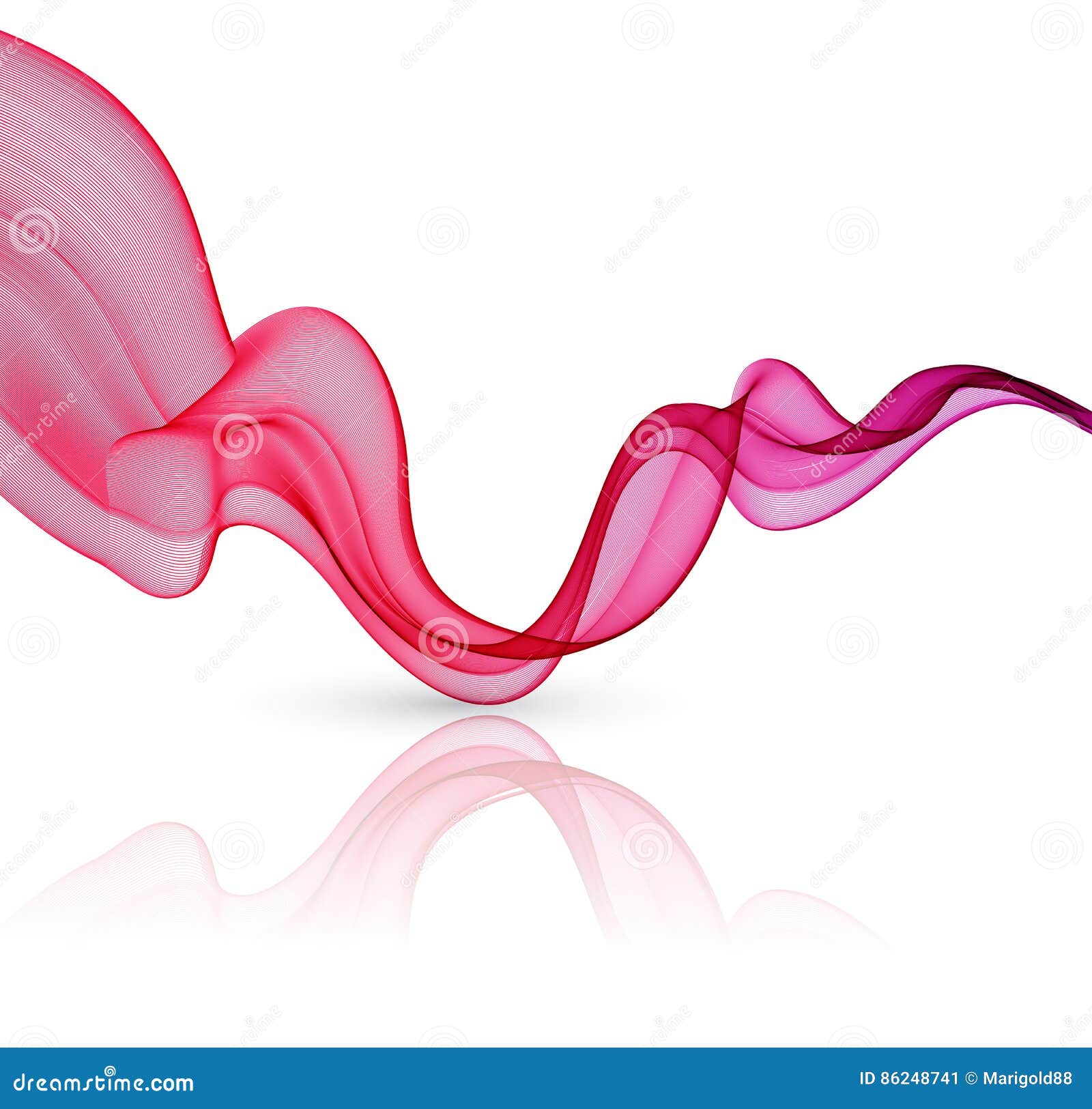 Abstract Pink Color Wave Design Element. Stock Vector - Illustration of ...