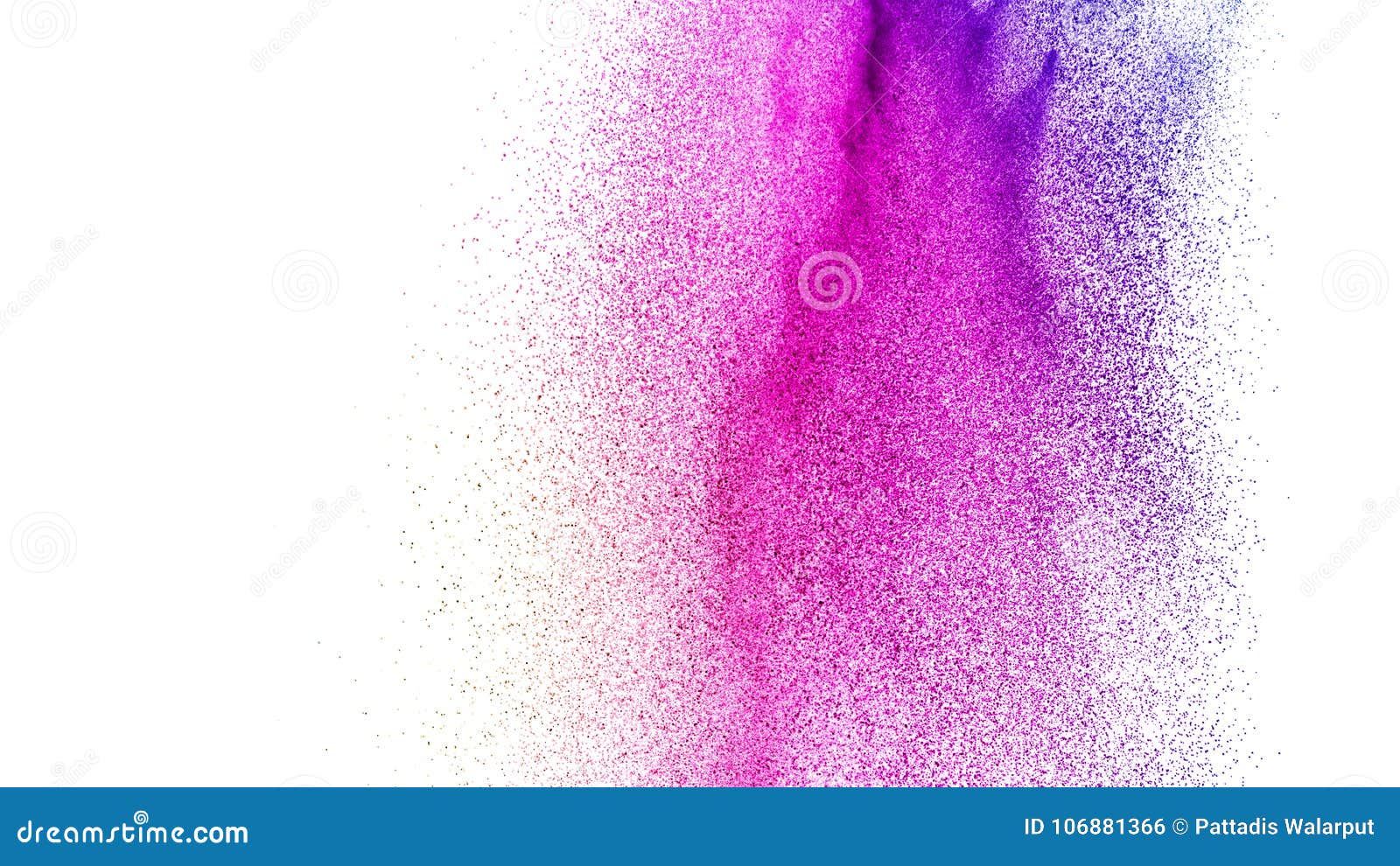 Abstract Pink Dust Explosion on White Background. Stock Photo - Image ...