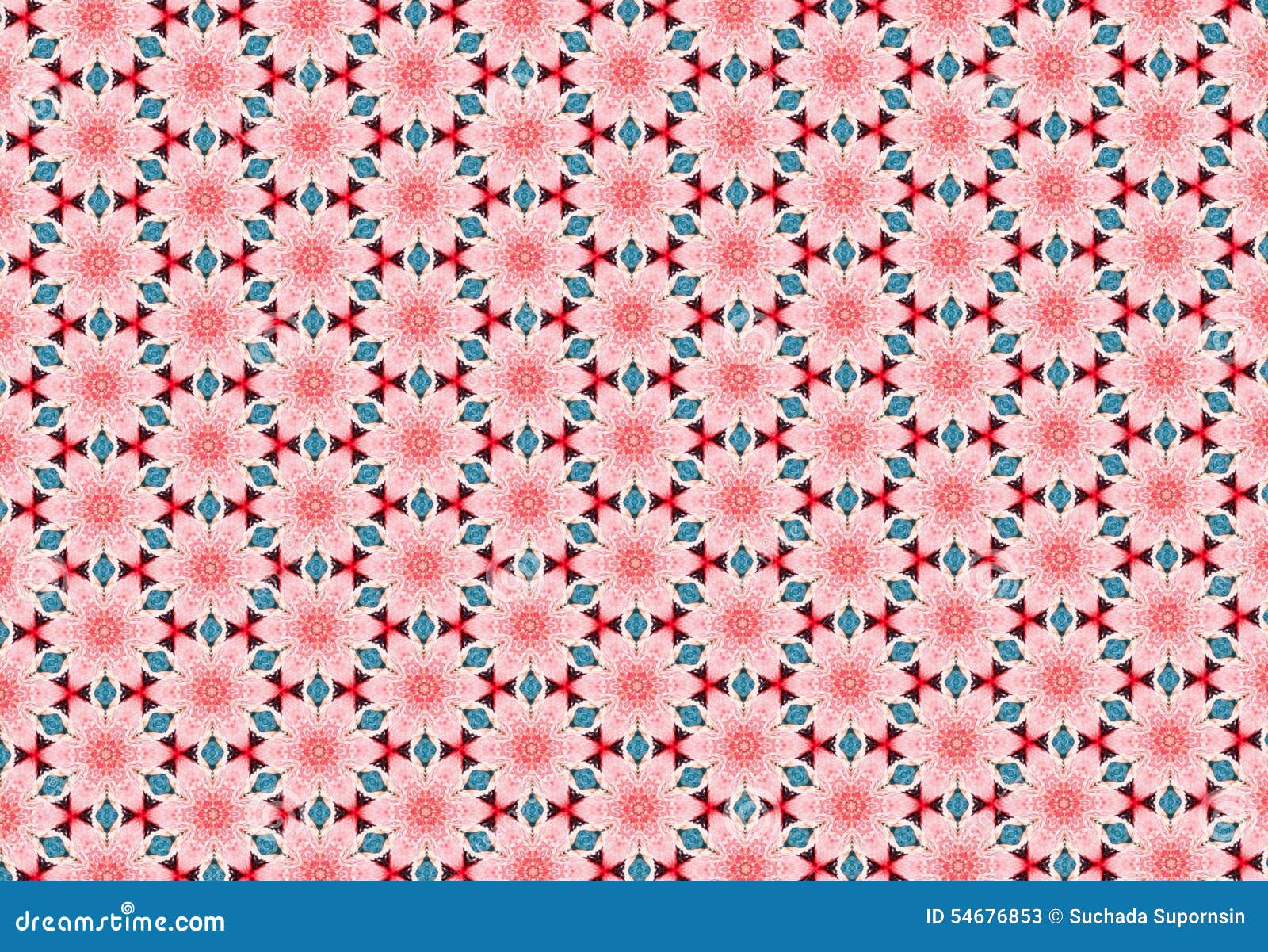 Abstract Pink Flower Pattern Wallpaper. Stock Illustration ...