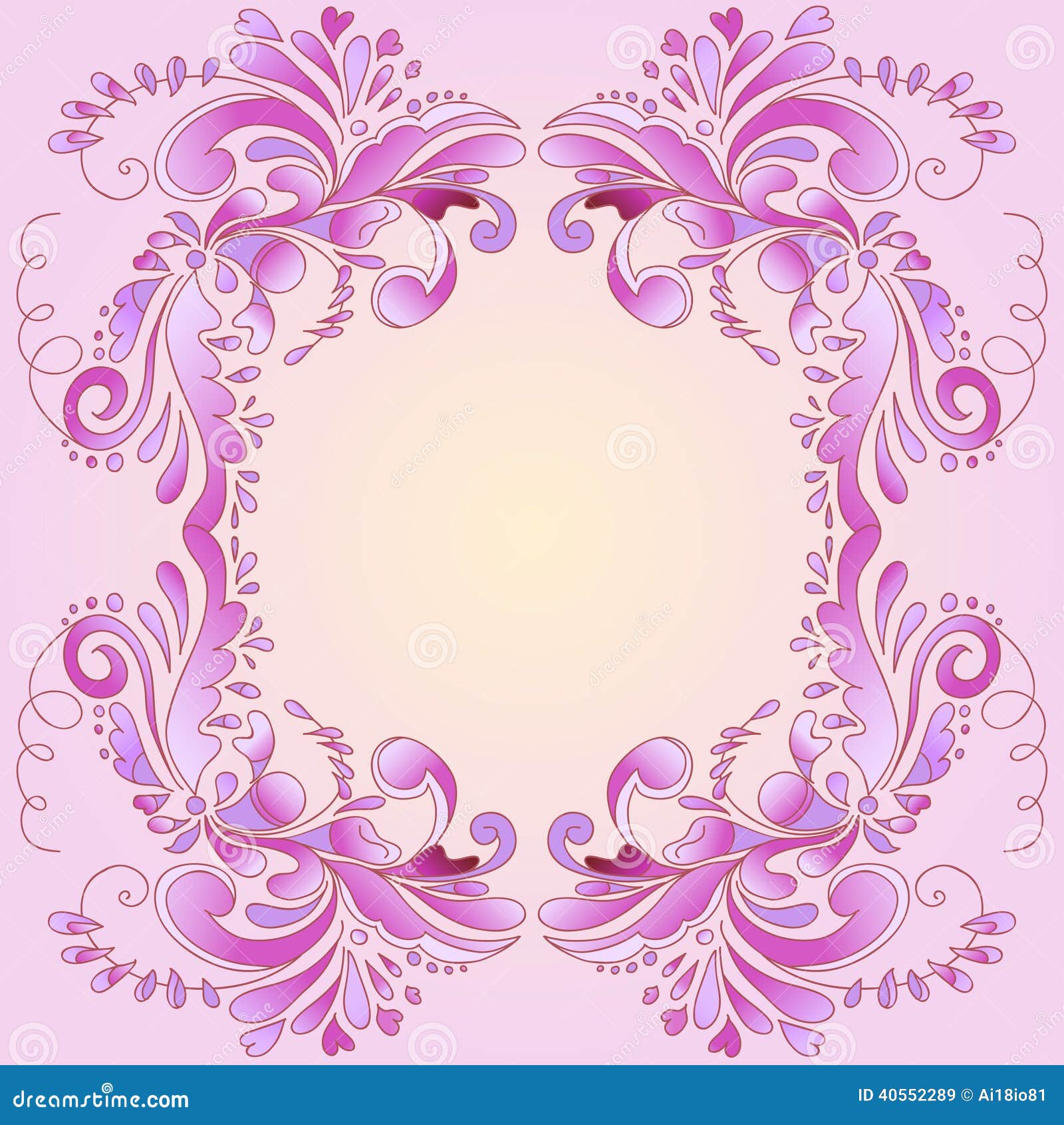 Abstract pink frame stock vector. Illustration of birth - 40552289