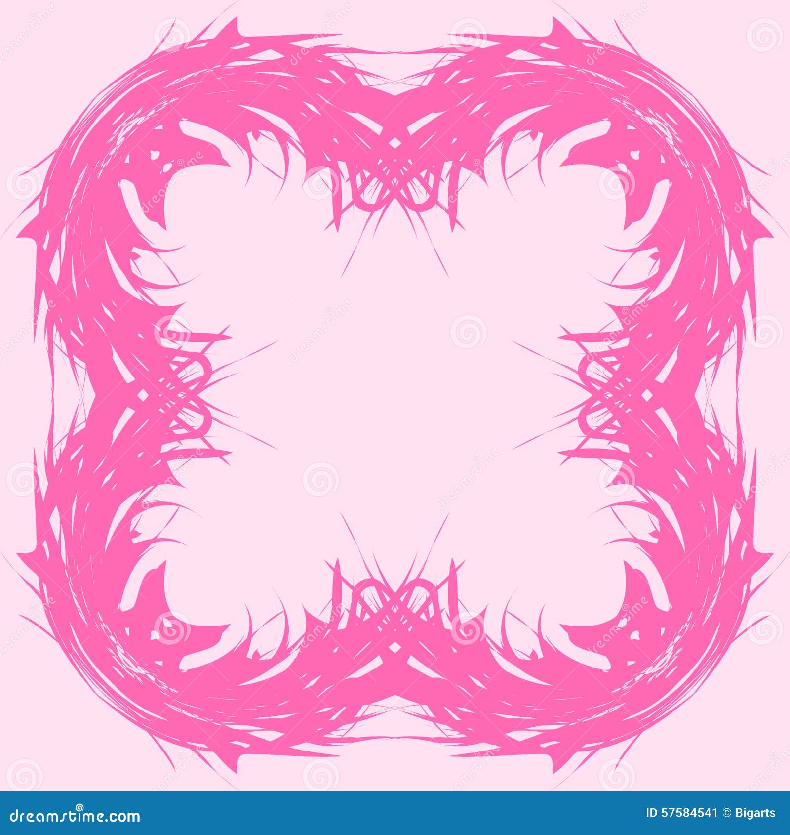 Abstract pink frame. stock vector. Illustration of decorative - 57584541