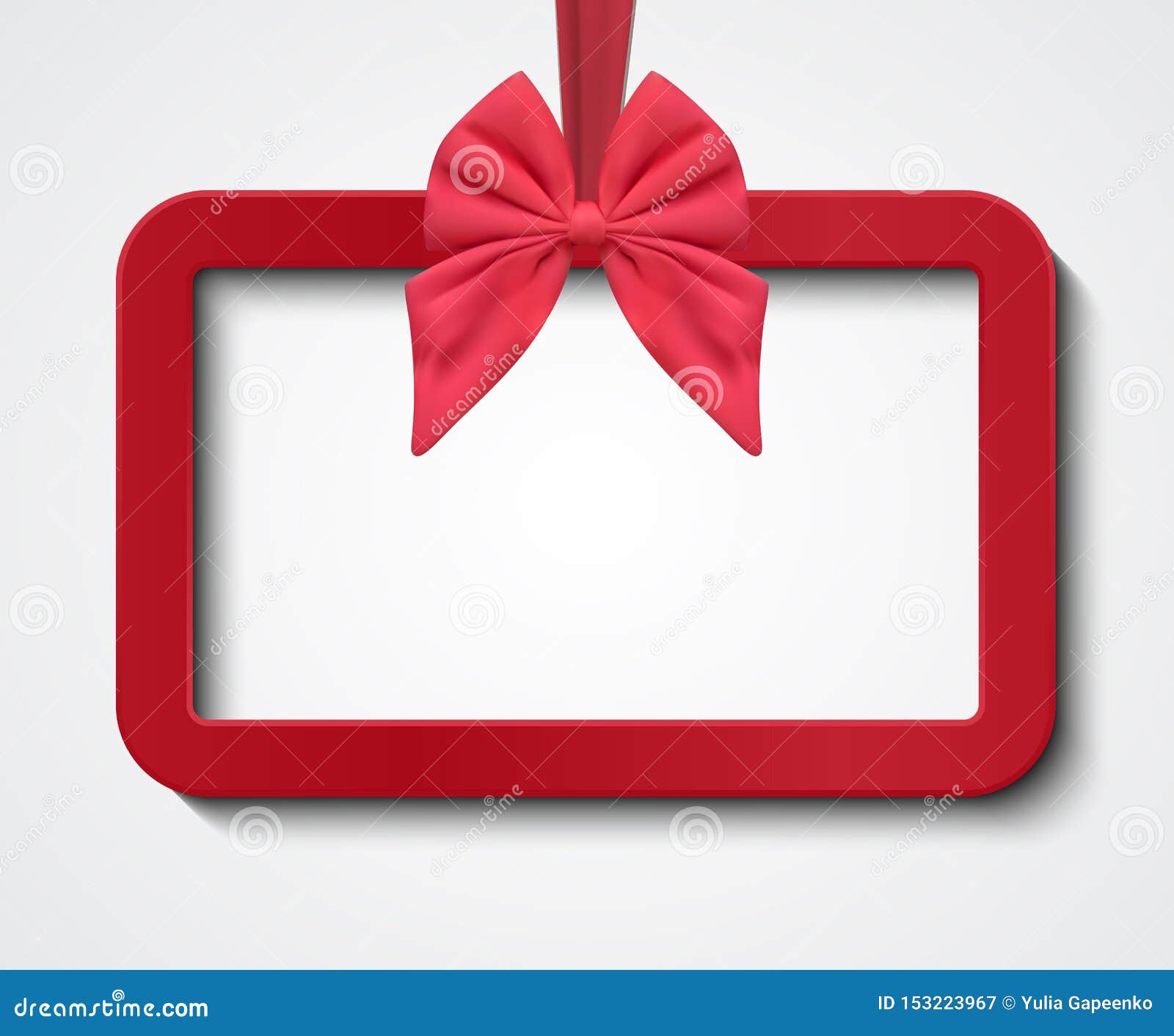 Abstract Pink Frame with Satin Bow Vector Illustration Stock Vector ...