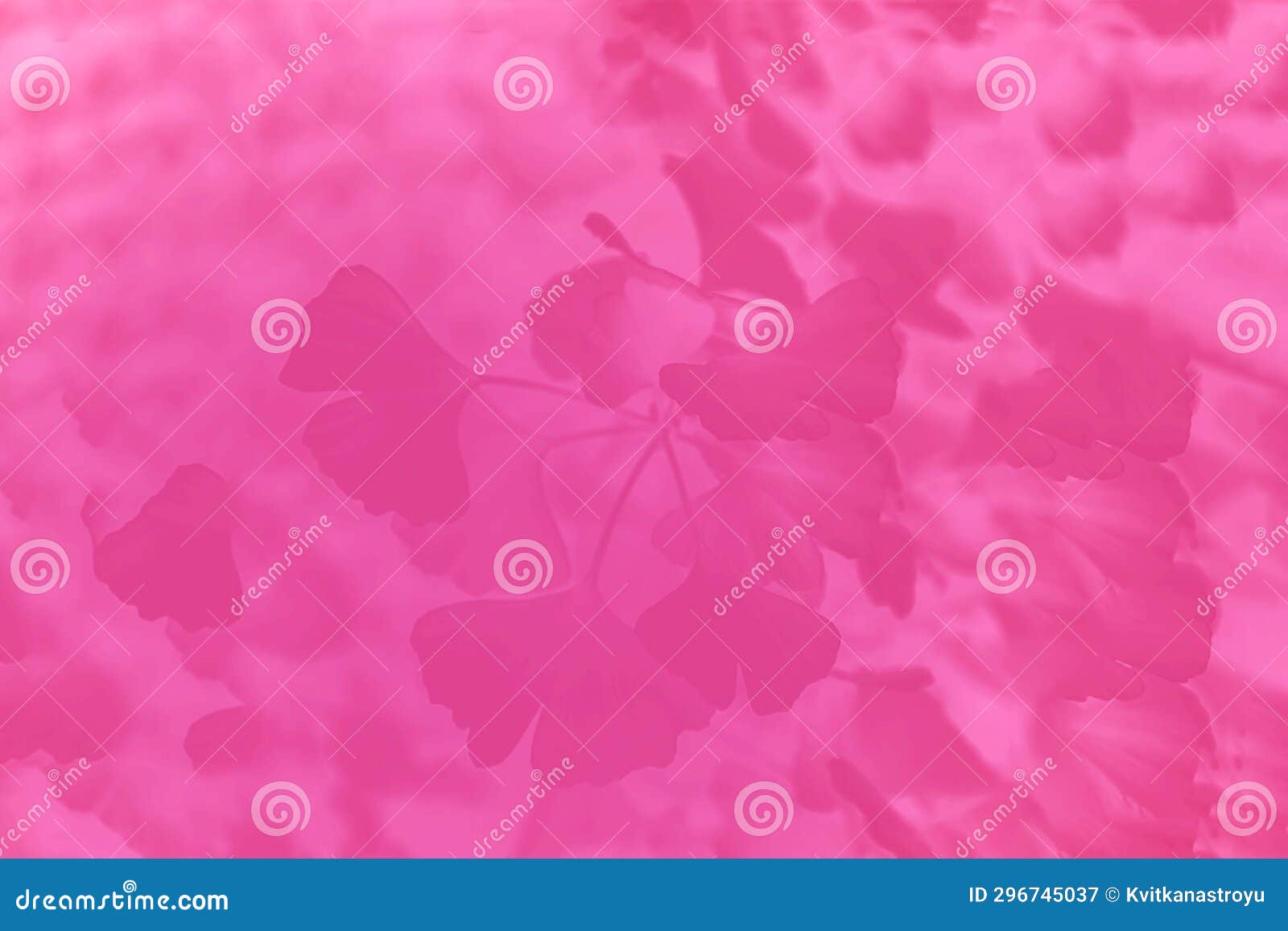 Abstract Pink Fuchsia Color Background, Ginkgo Leaves Pattern Stock ...