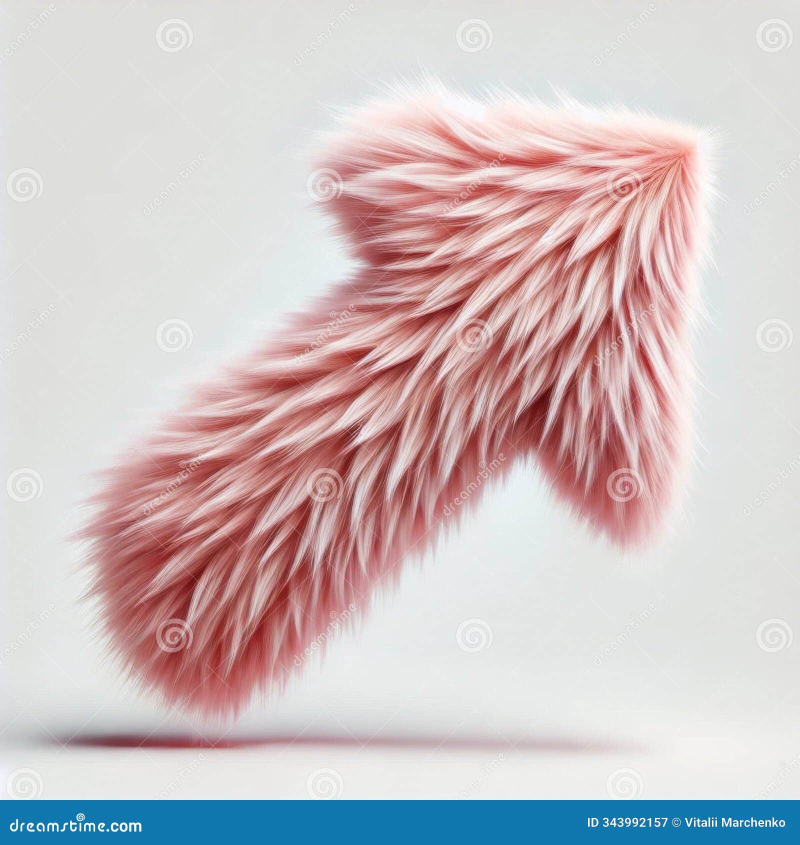 Abstract Pink Furry Arrow Symbol on Soft Background for Creative Design ...
