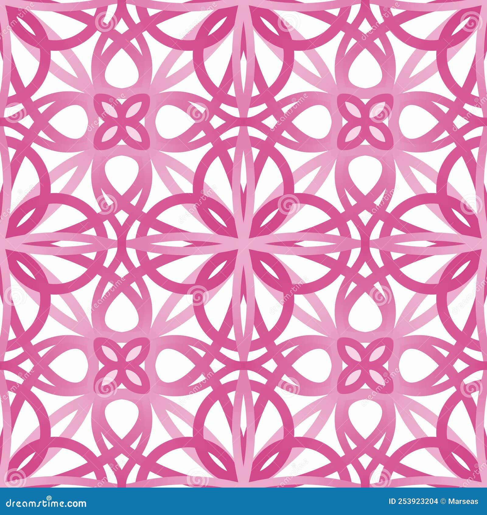 Abstract Pink Geometric Ornament Seamless Pattern Stock Illustration ...