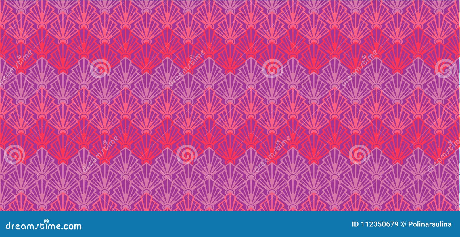 Abstract Pink Geometric Pattern Banner Seashells Stock Illustration ...