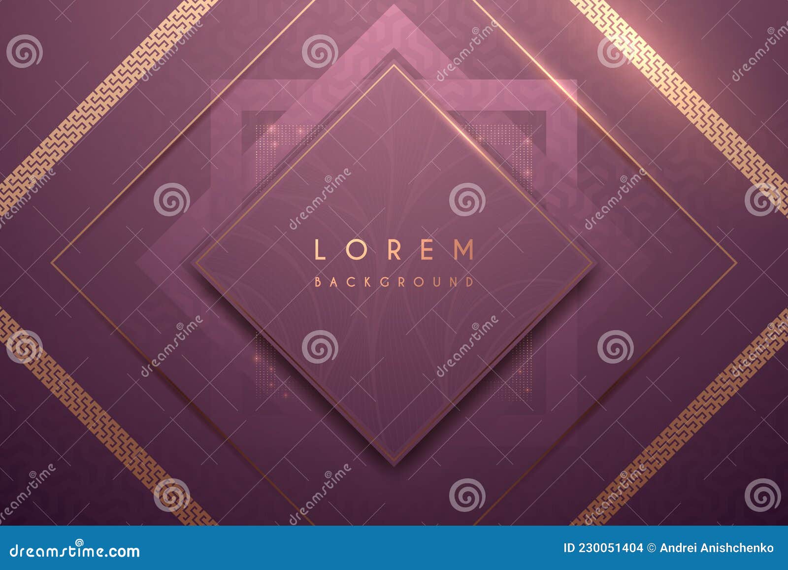 Abstract Pink and Gold Luxury Square Frame Background Stock Vector ...