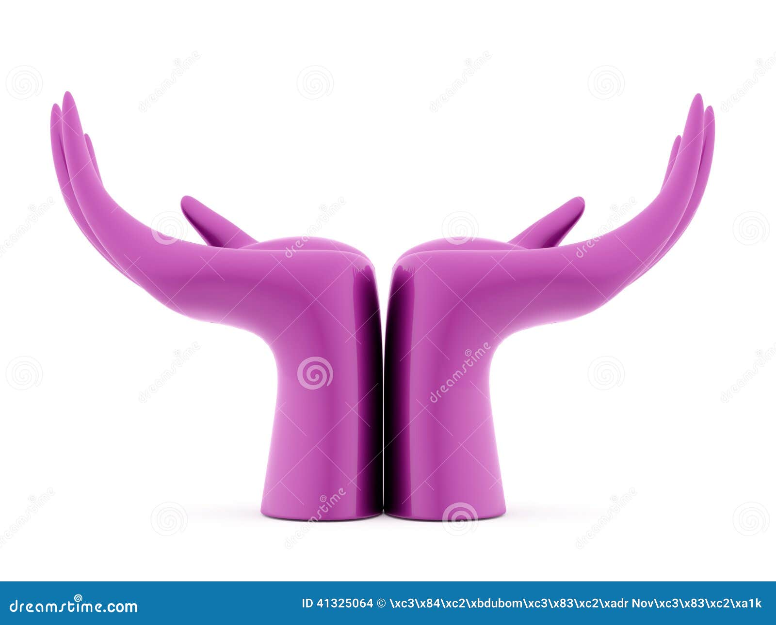 Abstract Pink Hands Concept Isolated Stock Illustration - Illustration ...