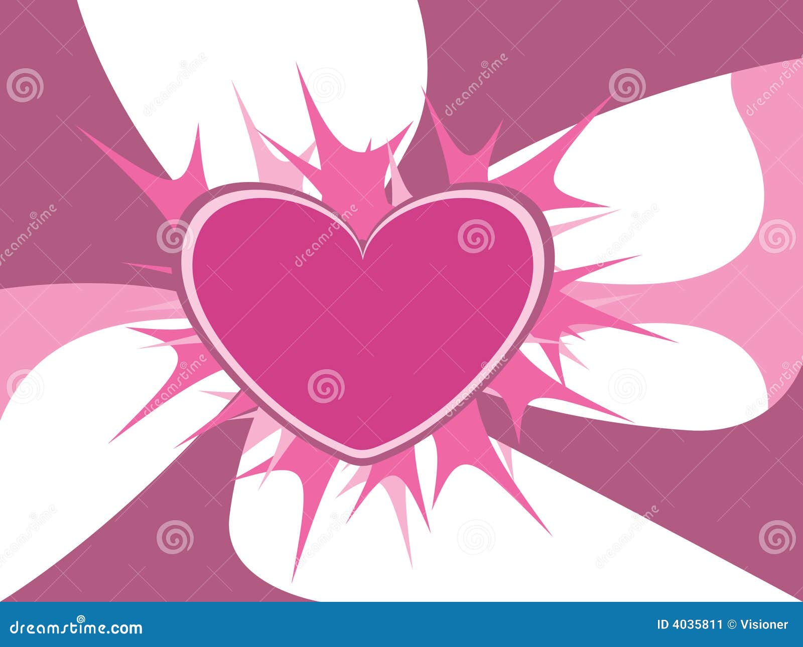 Abstract pink heart stock vector. Illustration of background - 4035811