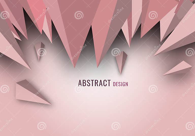 Abstract Pink Low Polygon Triangles Pattern Gradient Background. Stock Vector - Illustration of ...