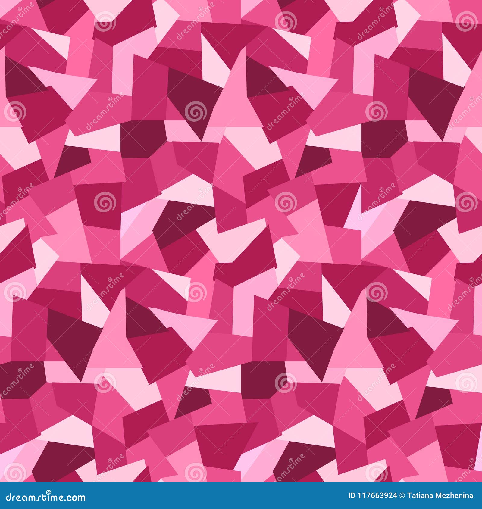 Abstract Pink Low Polygons Seamless Pattern Stock Vector - Illustration ...