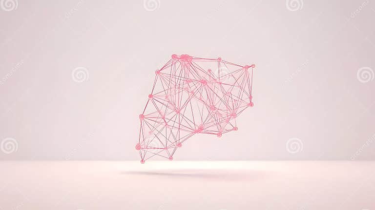 Abstract Pink Network Structure on a Light Background Stock ...
