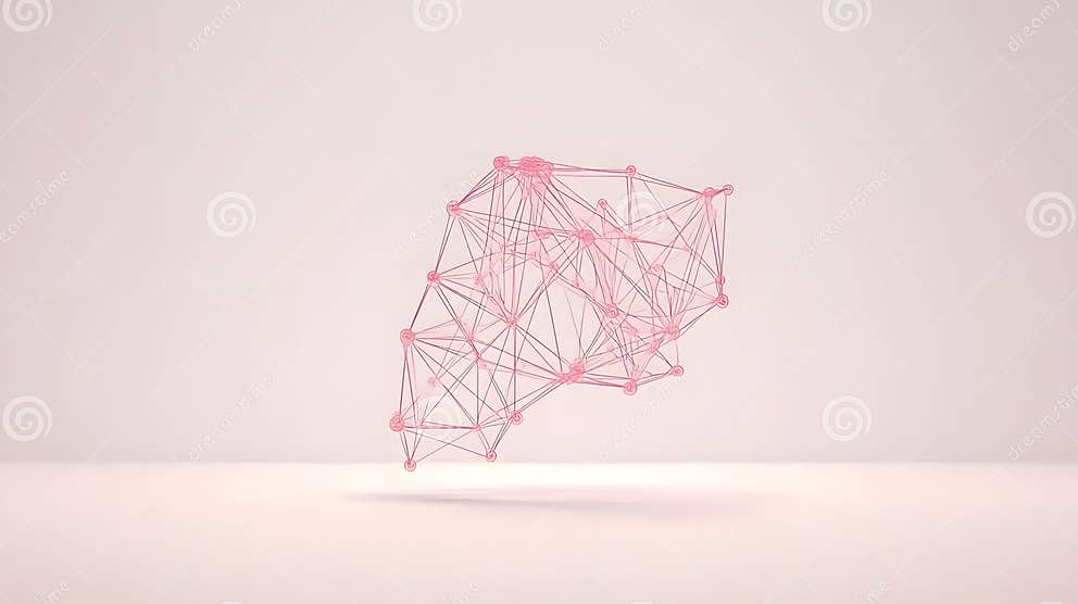 Abstract Pink Network Structure on a Light Background Stock ...