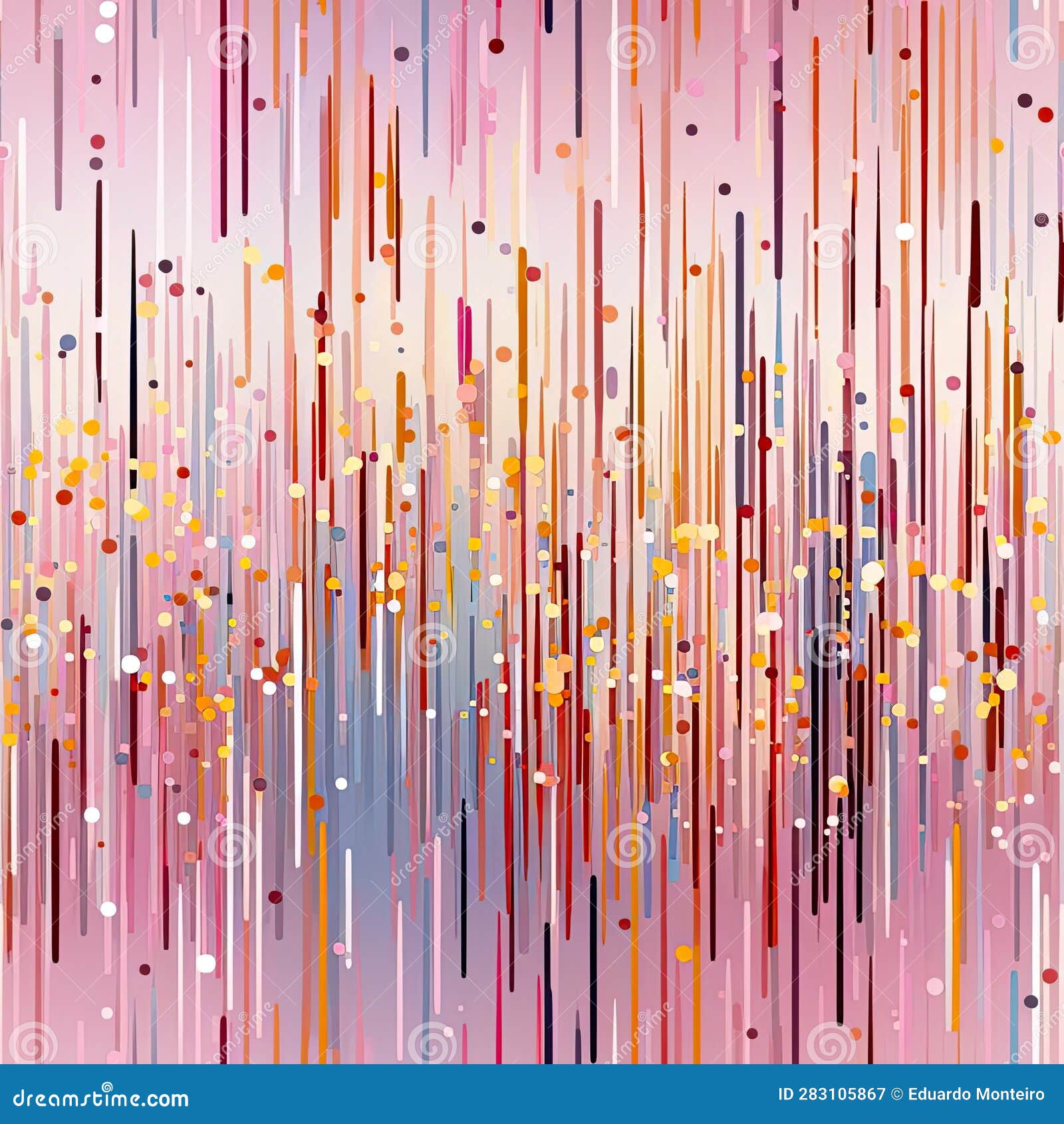 Abstract Pink and Orange Design with White Dots (tiled) Stock ...