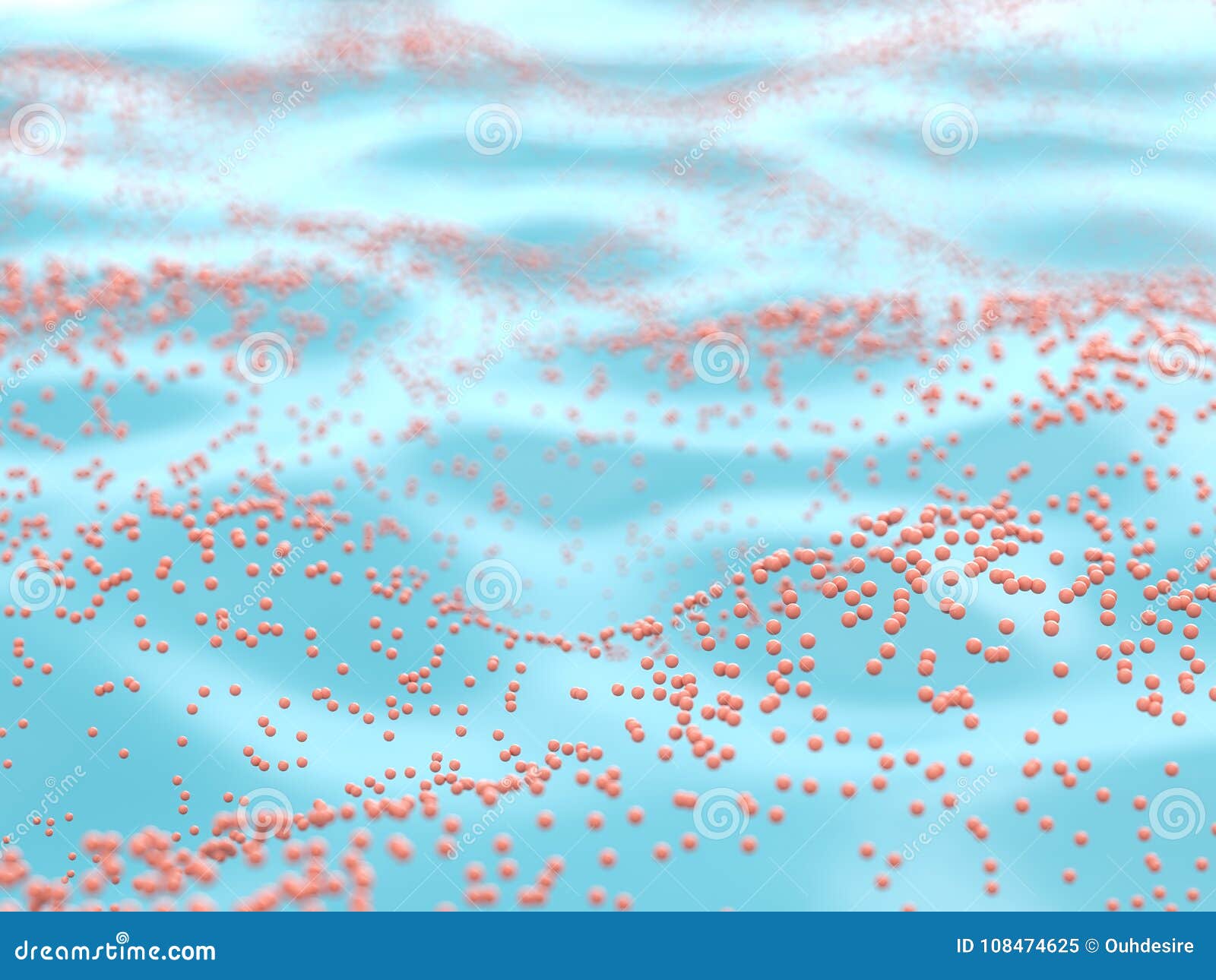 Abstract Pink Particles Waves Stock Illustration - Illustration of ...