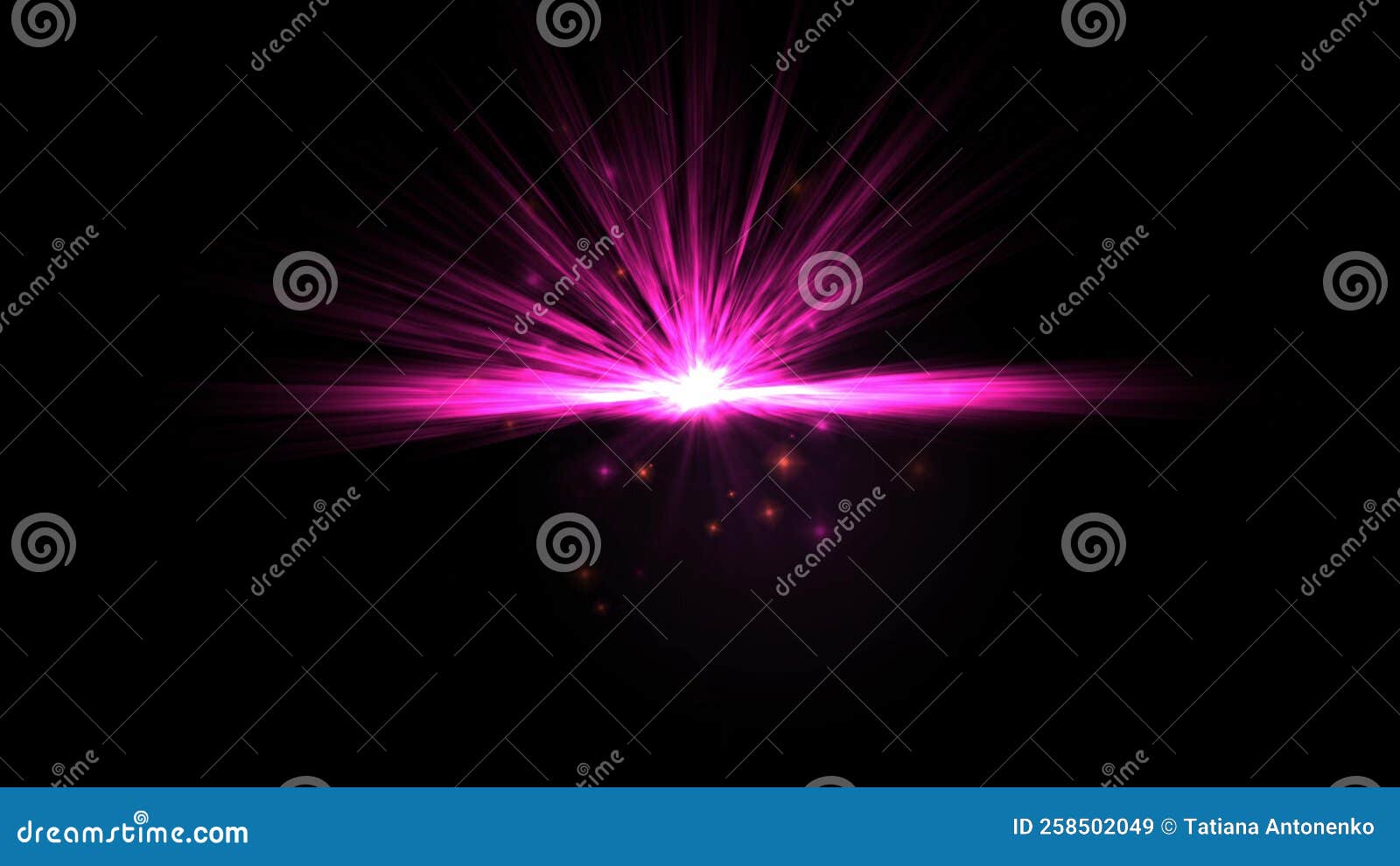 Abstract Pink Pulsating Glow Element from Particles and Dots. Explosion ...