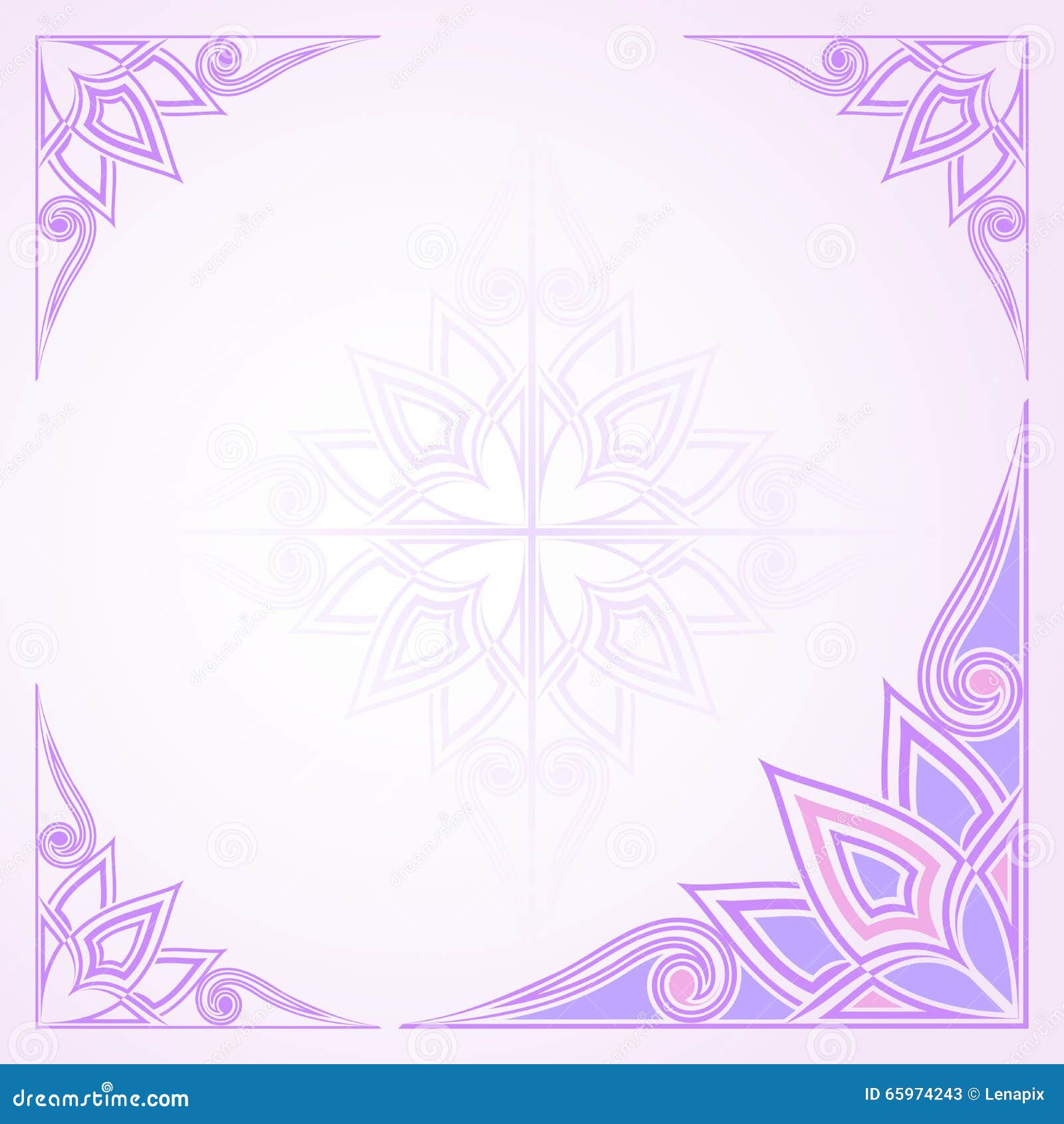 Abstract Pink and Purple Frame. Stock Vector - Illustration of flower ...