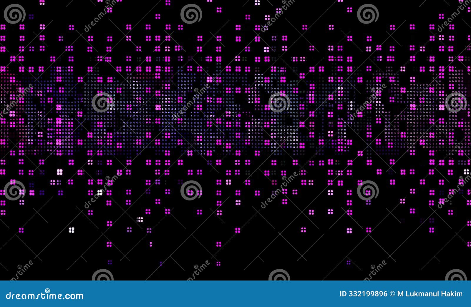 Abstract Pink and Purple Pixel Pattern on Black Background for Digital ...