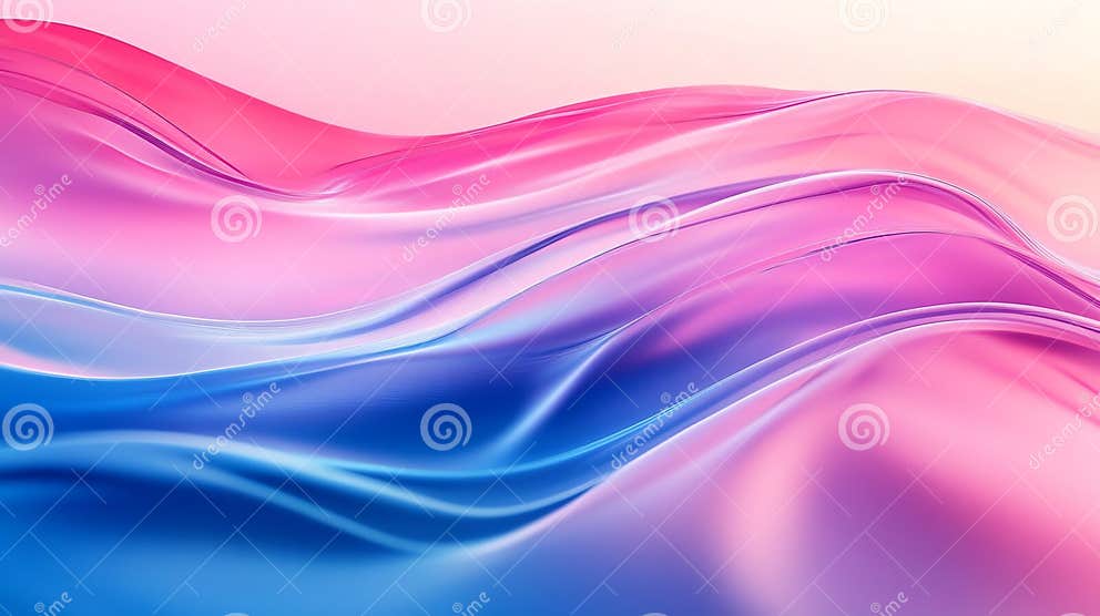 Abstract Pink and Purple Waves Flow in a Digital Design Stock Image ...