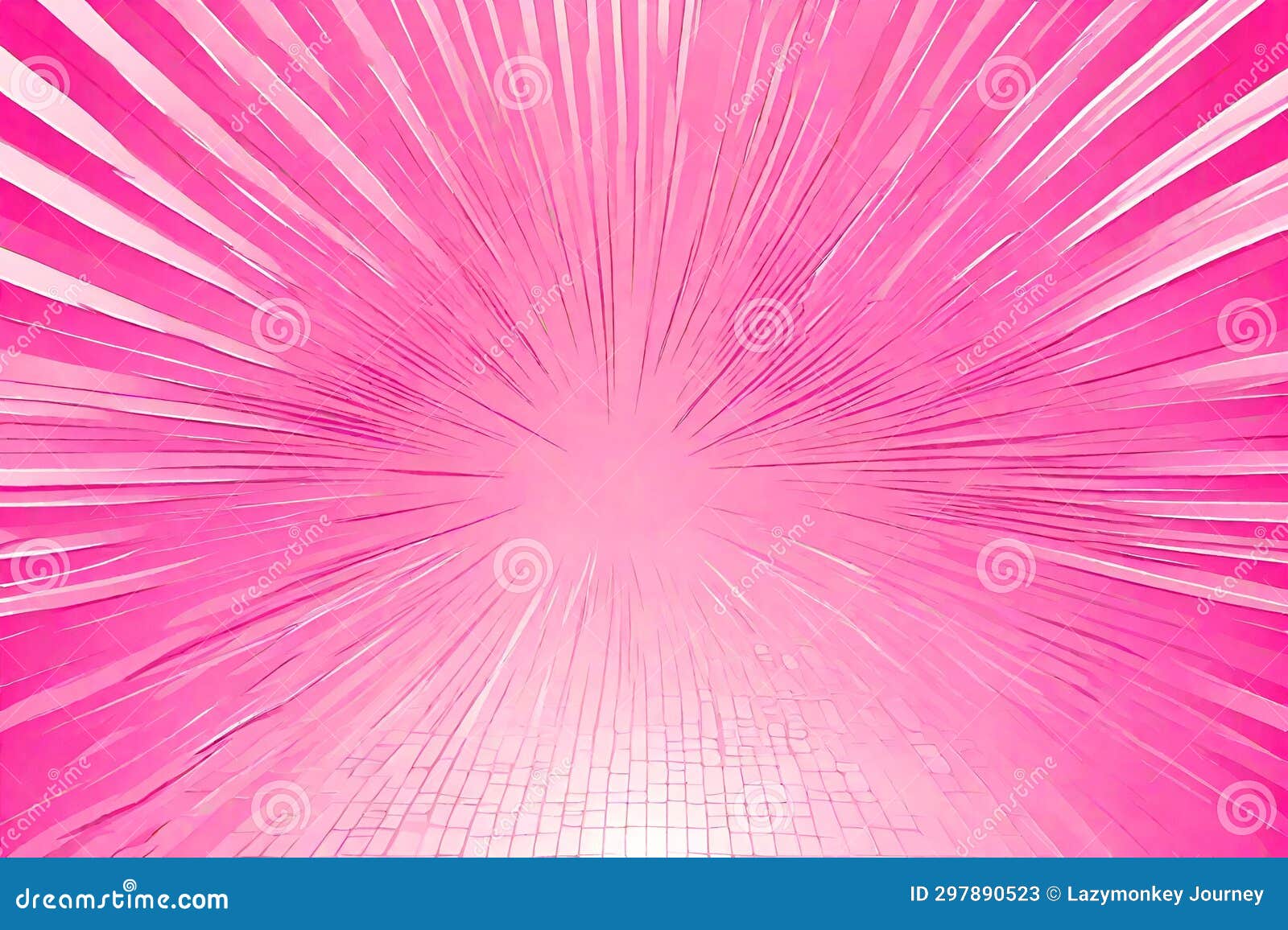 Abstract Pink Rays Background with Halftone Stock Illustration ...