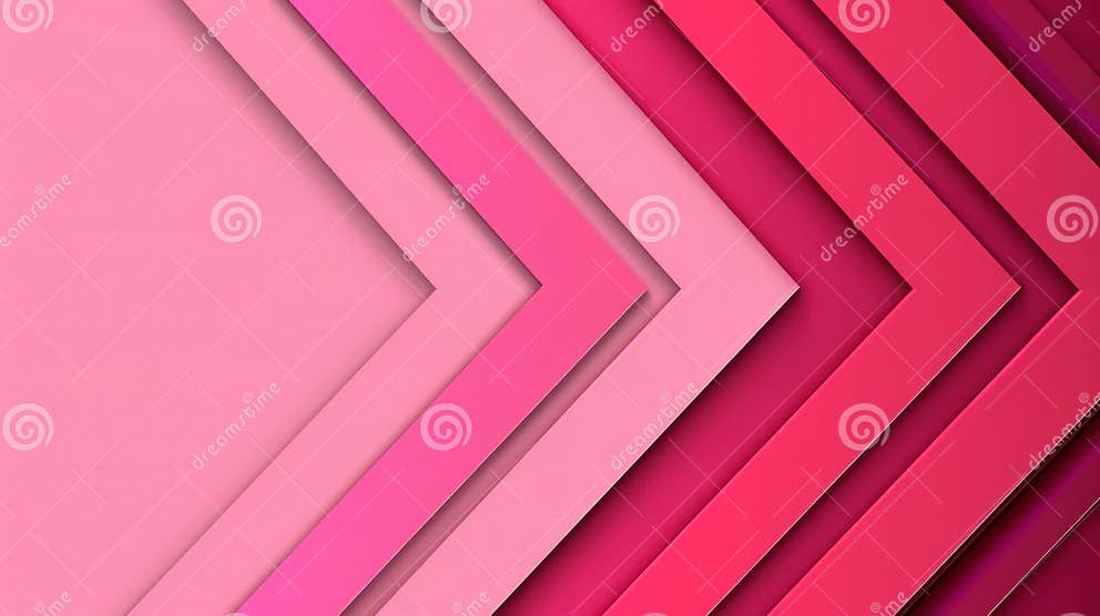 Abstract Pink and Red Gradient Layered Arrows Geometric Pattern Design ...