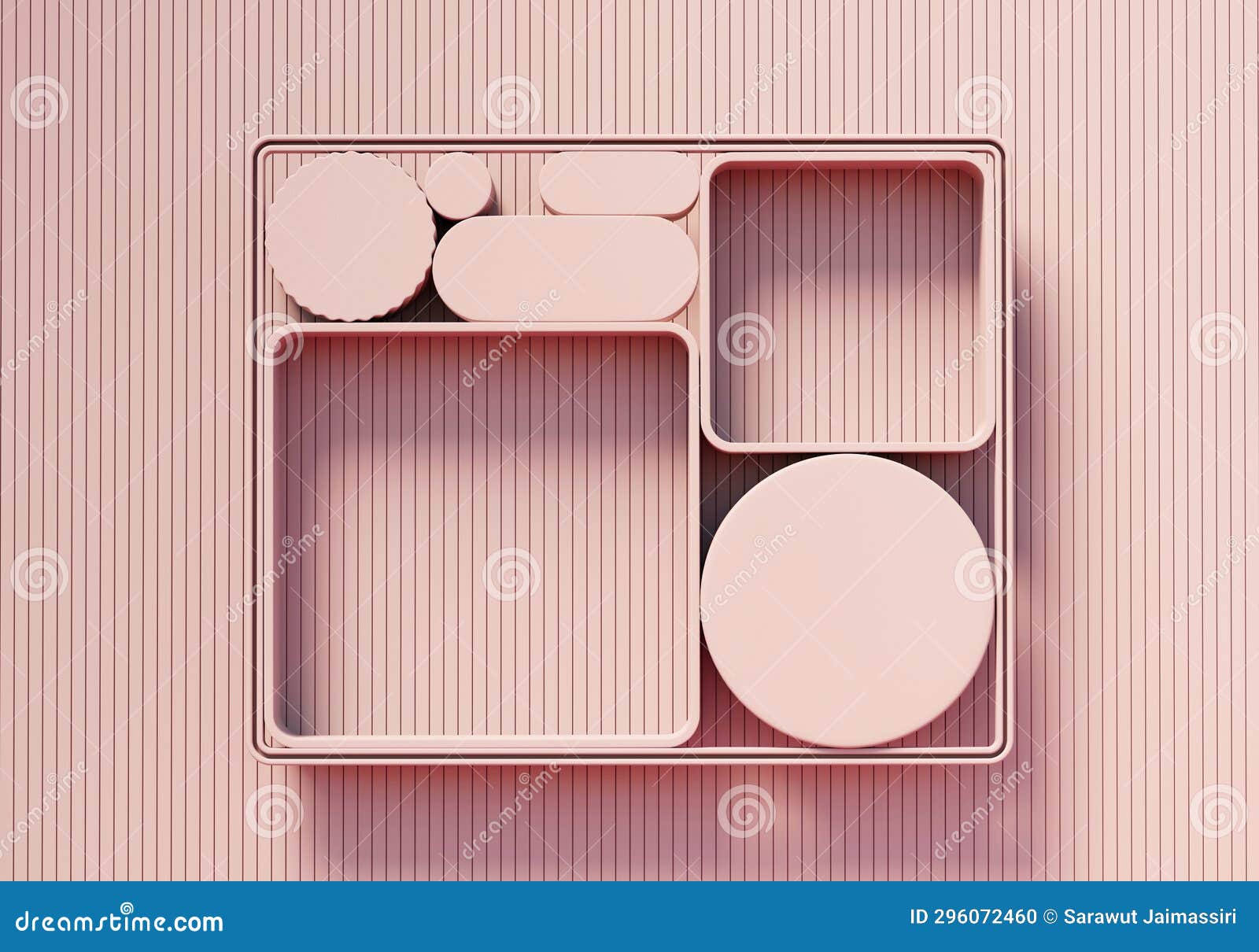 Abstract Pink Shelf Showcase for Product Display 3d Rendering ...